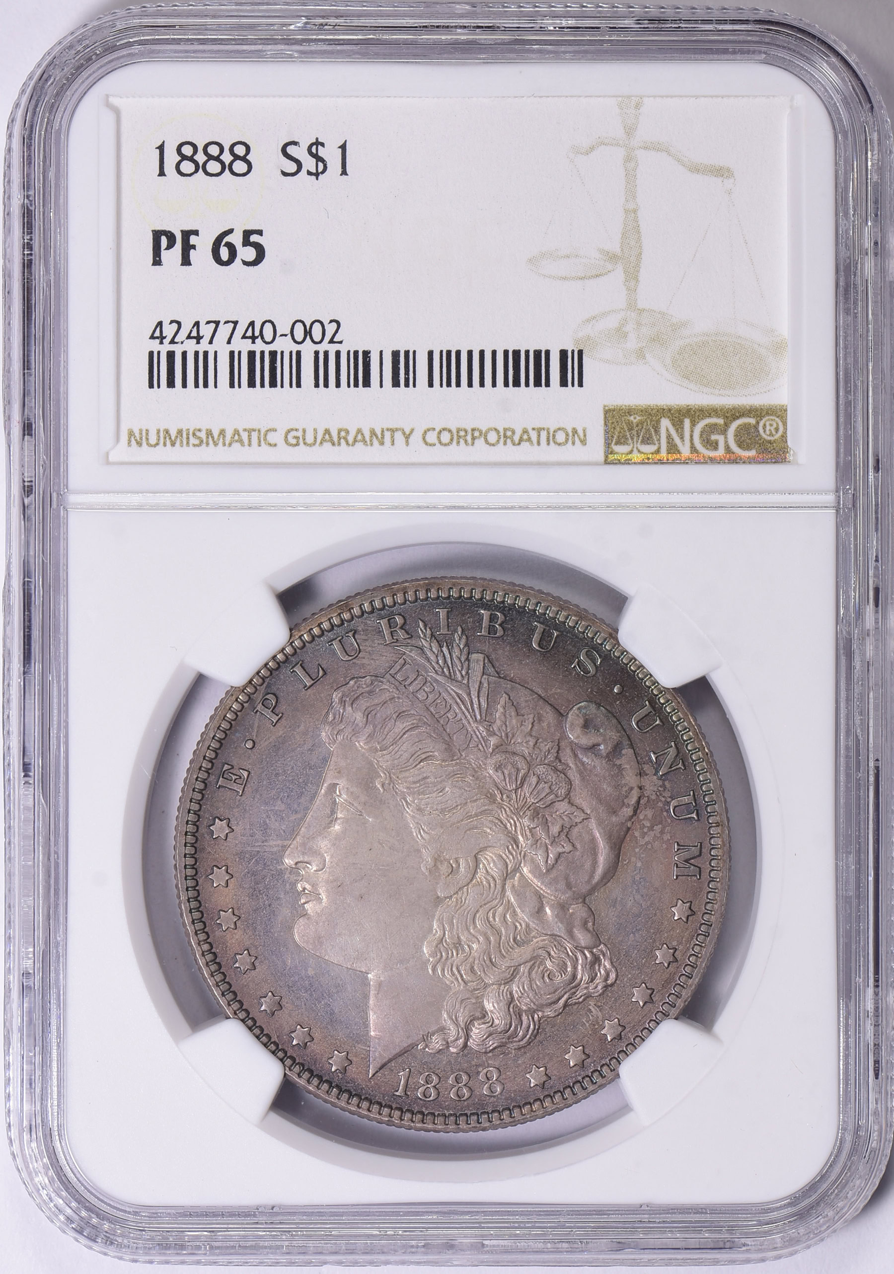 1888 Morgan Silver Dollar NGC Proof-65 (Toned) (Item 1729004) | GreatCollections Coin Auctions
