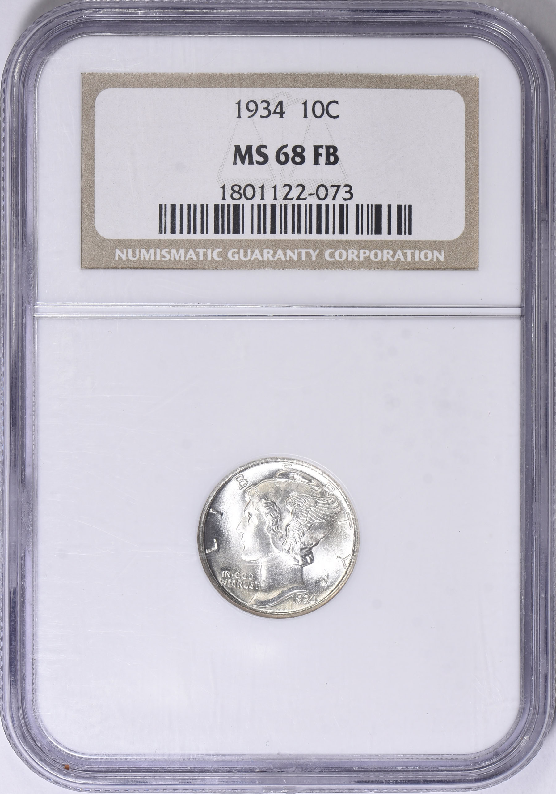1934 Mercury Dime NGC MS-68 FB (Item 1729027) | GreatCollections Coin ...