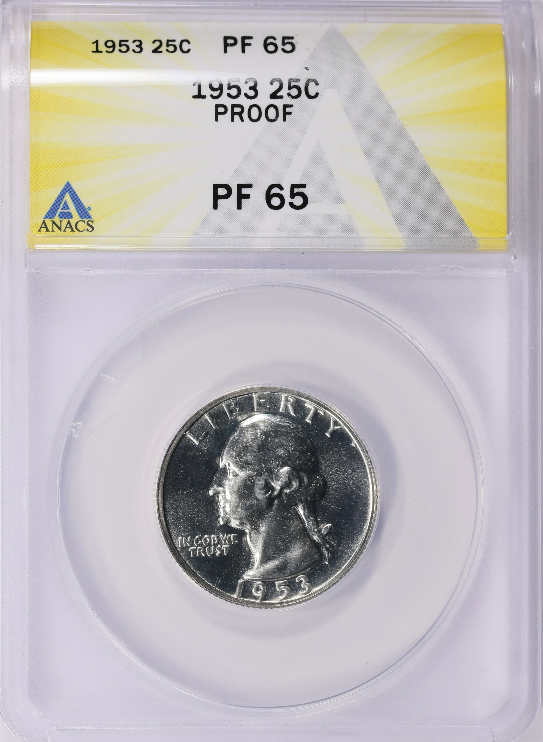 1953 Washington Quarter ANACS Proof-65 (Item 1729127) | GreatCollections Coin Auctions