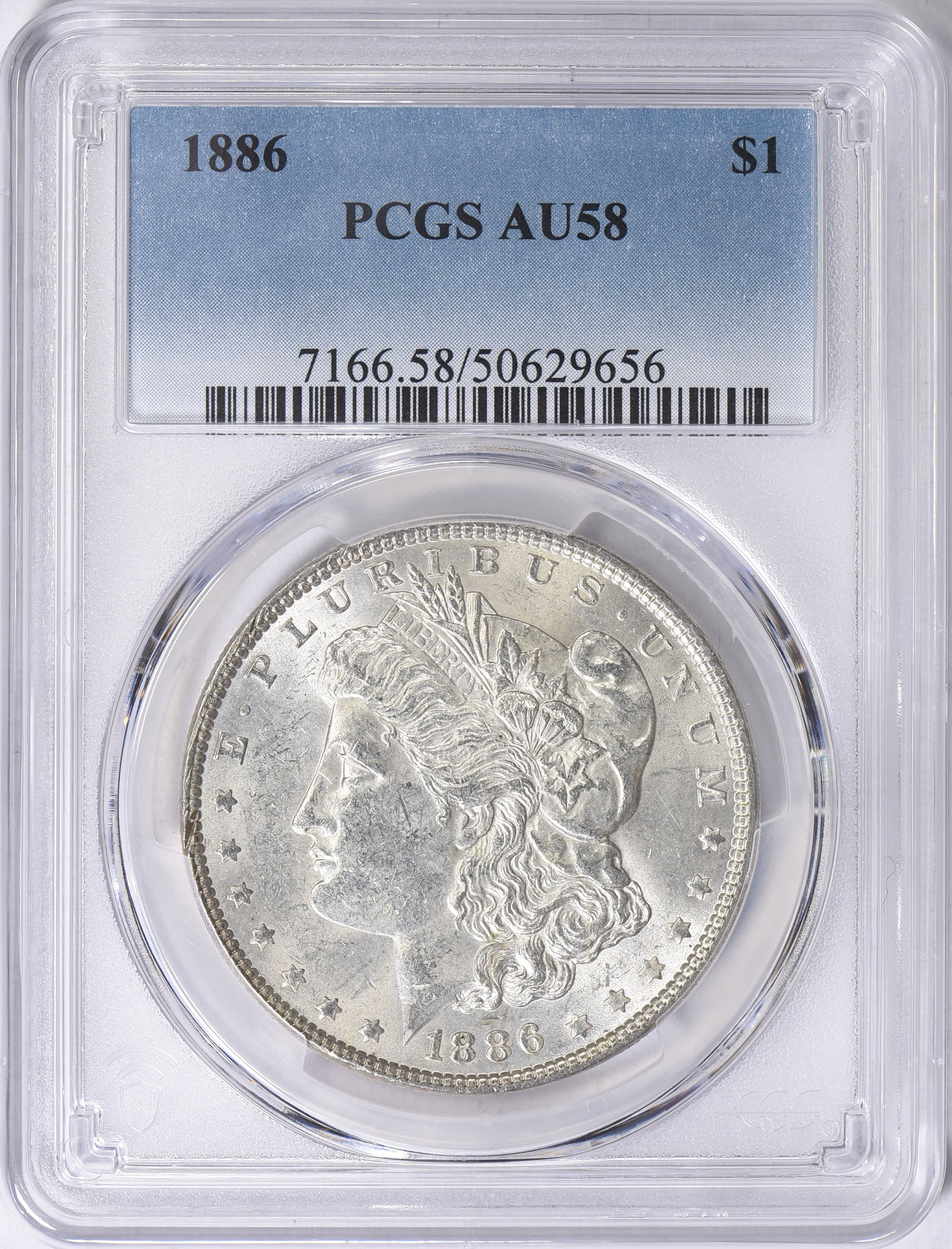1886 Morgan Silver Dollar PCGS AU-58 (Item 1729176) | GreatCollections Coin Auctions