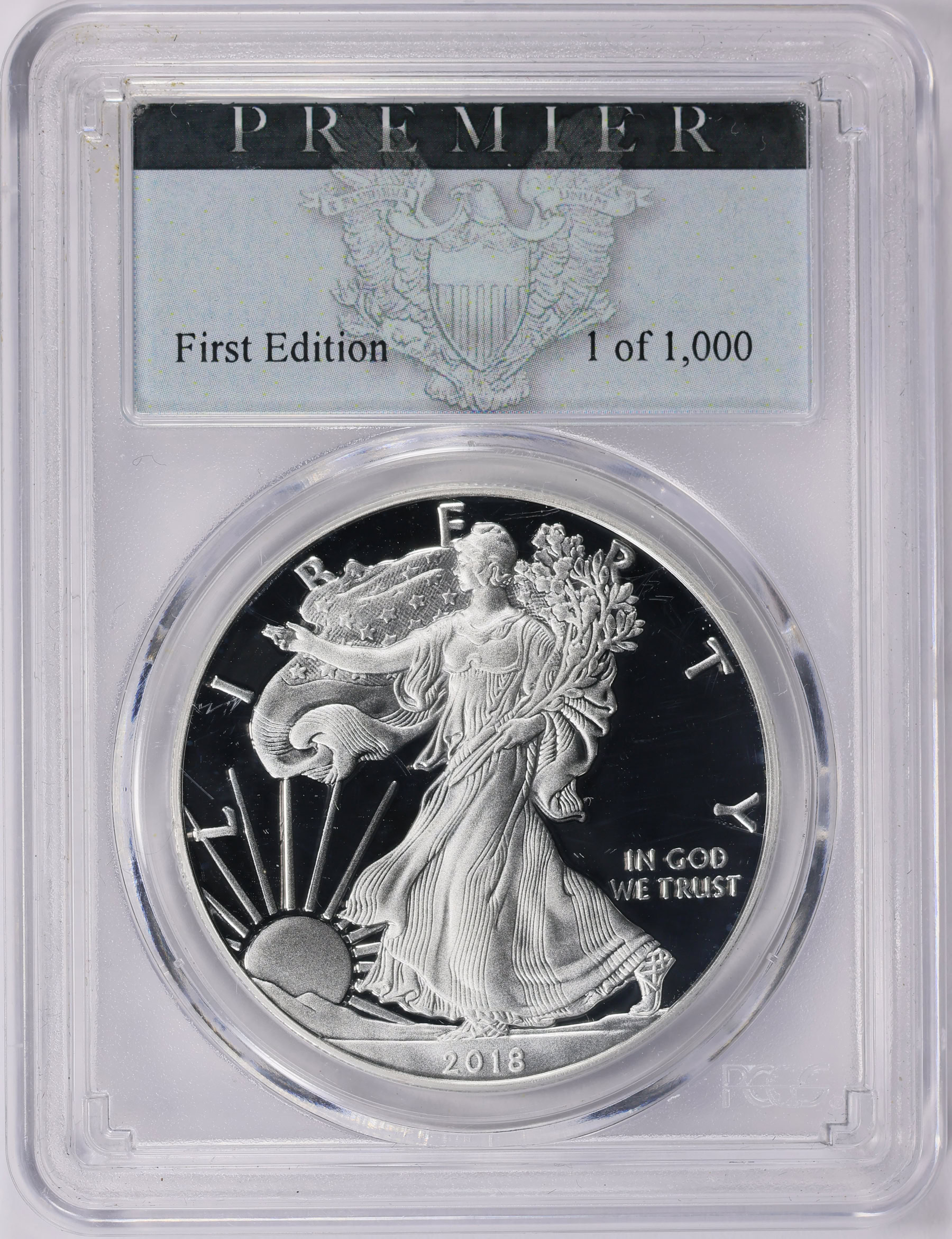 2018-S $1 Silver Eagle (From the Limited Edition Proof Set) PCGS Proof-70 DCAM (Premier Label ...