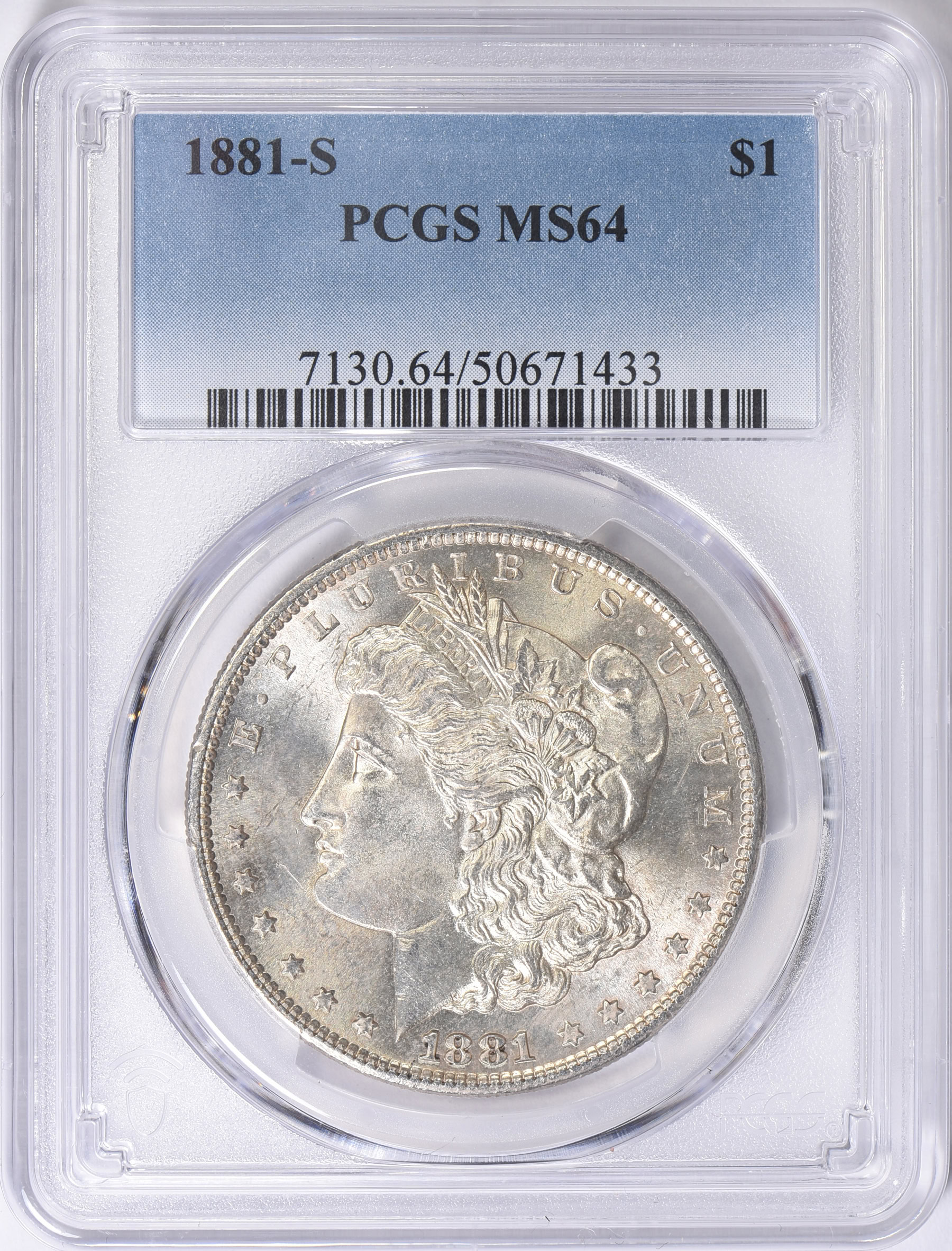 1881-S Morgan Silver Dollar PCGS MS-64 (Item 1729218) | GreatCollections Coin Auctions