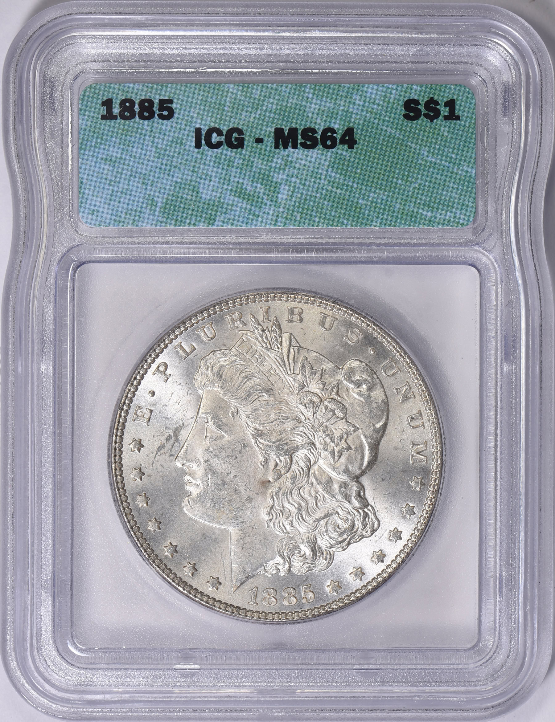 1885 Morgan Silver Dollar ICG MS-64 (Item 1729224) | GreatCollections Coin Auctions