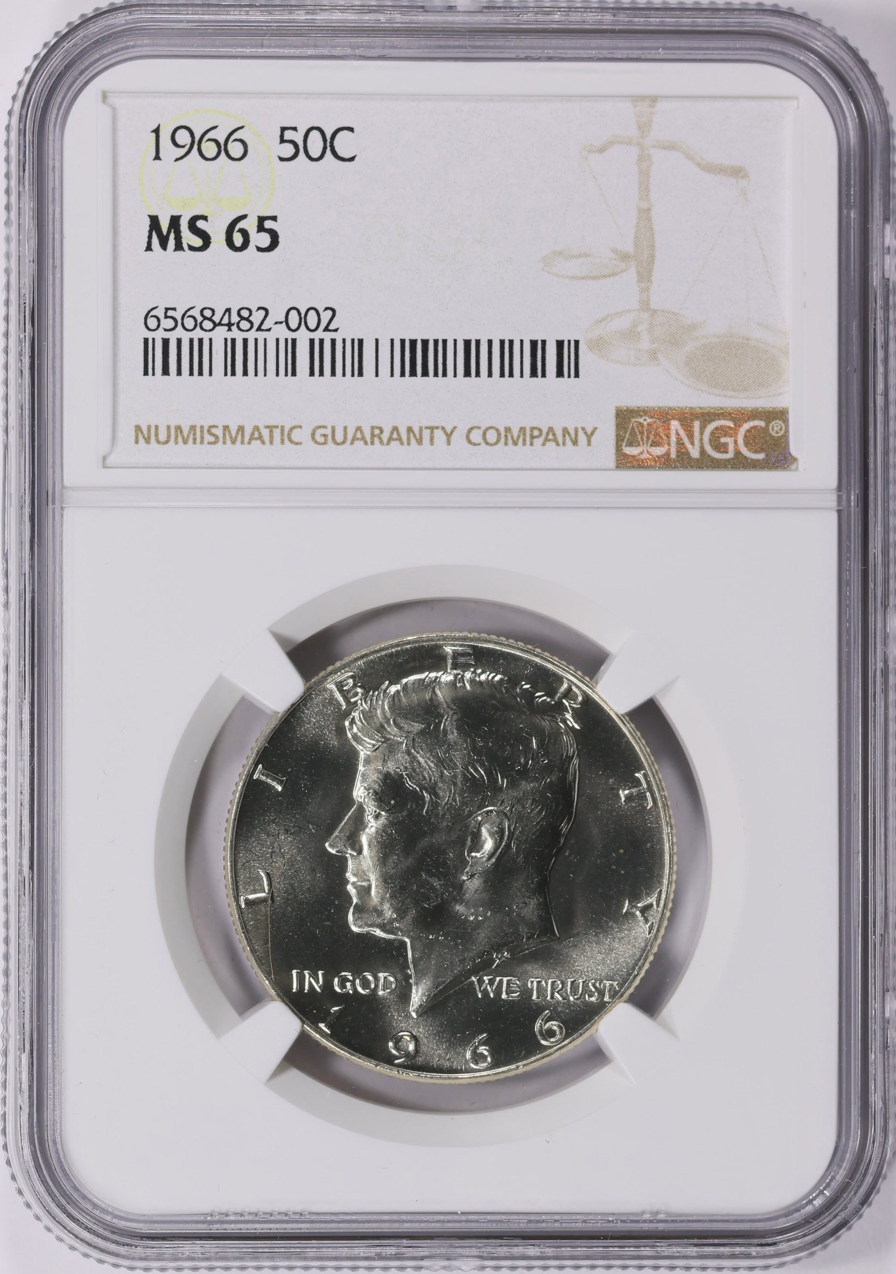 1966 Kennedy Half Dollar NGC MS-65 (Item 1729327) | GreatCollections Coin Auctions