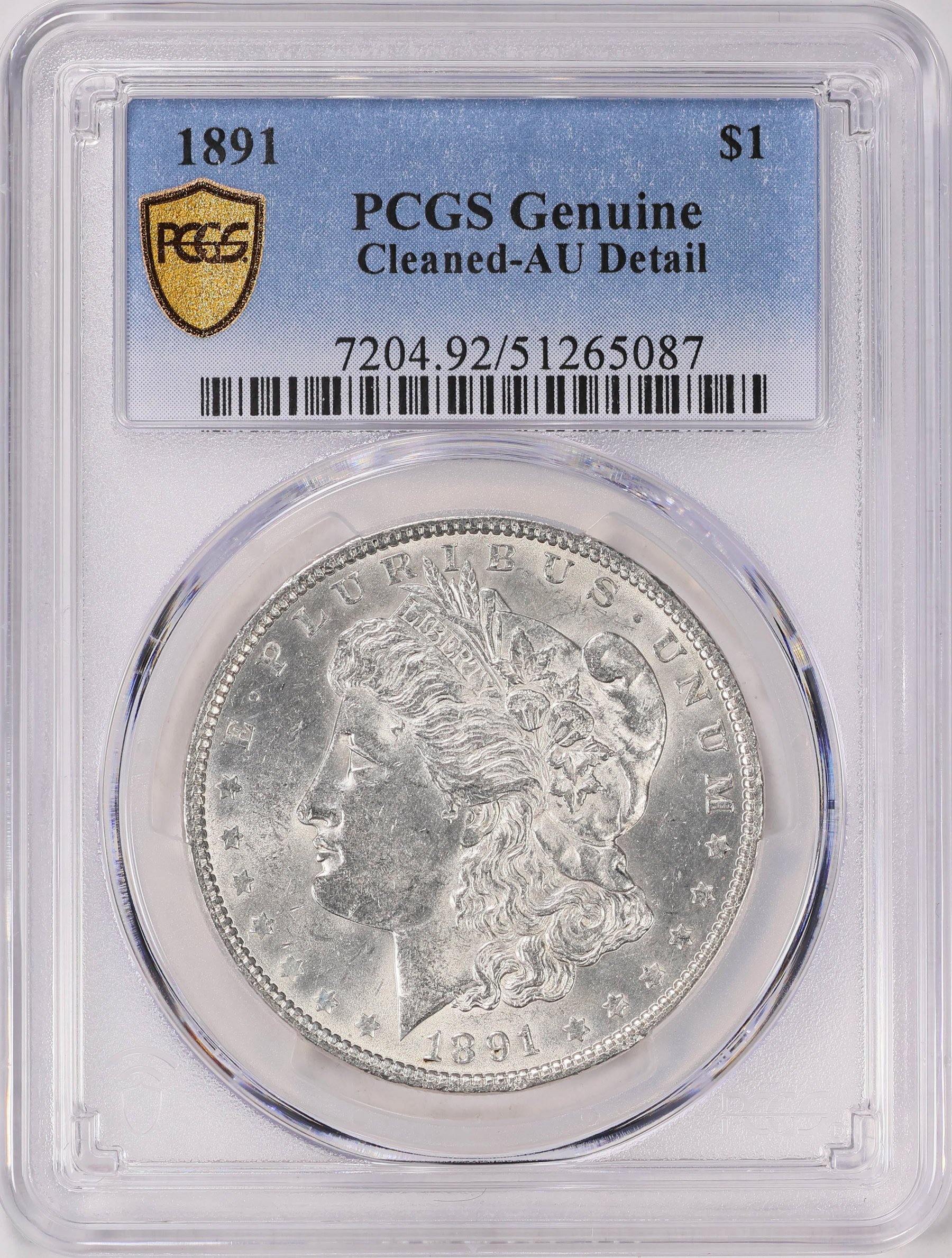 1891 Morgan Silver Dollar PCGS Genuine AU Details (Item 1729374 ...