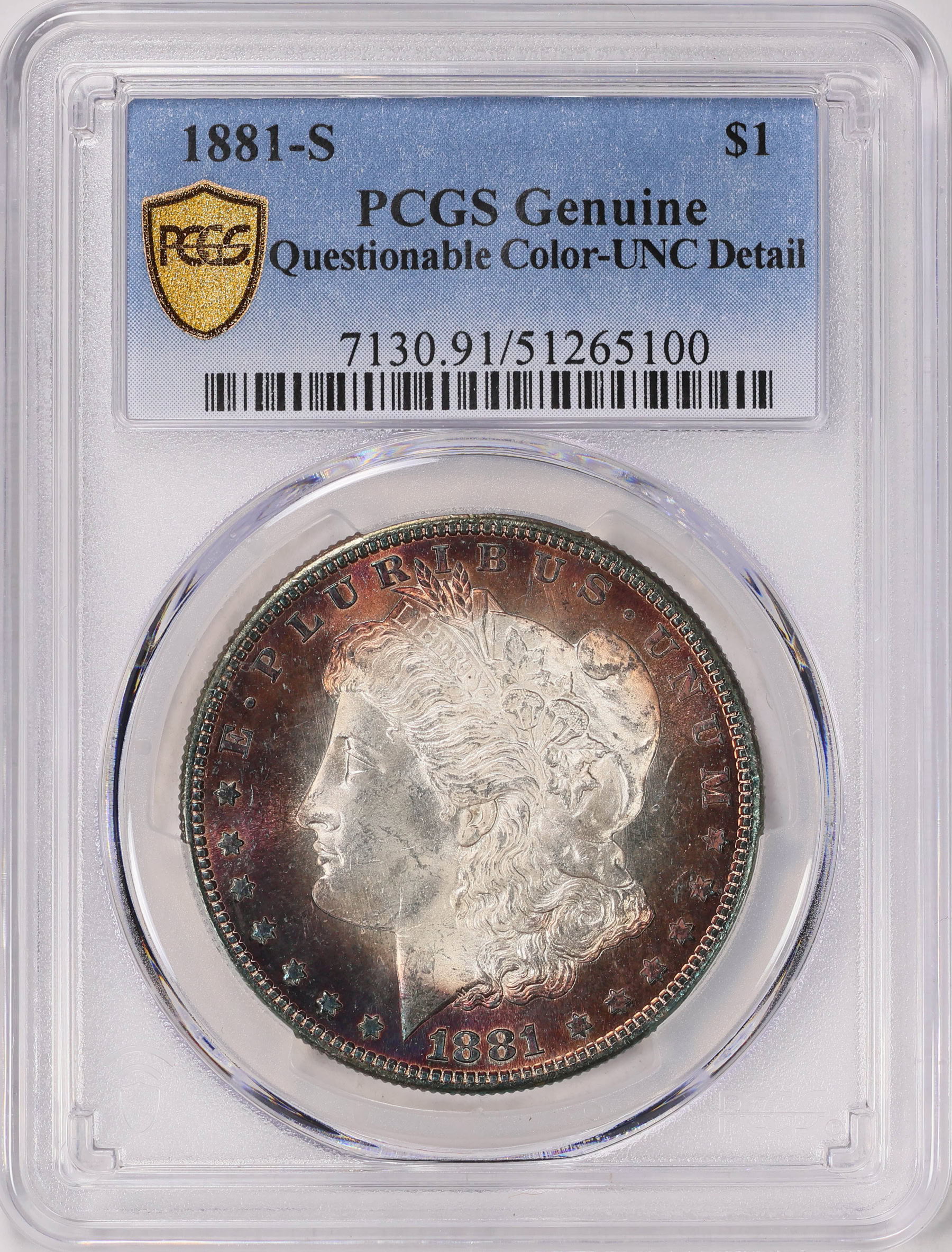 1881-S Morgan Silver Dollar PCGS Genuine Unc Details (Item 1729387 ...