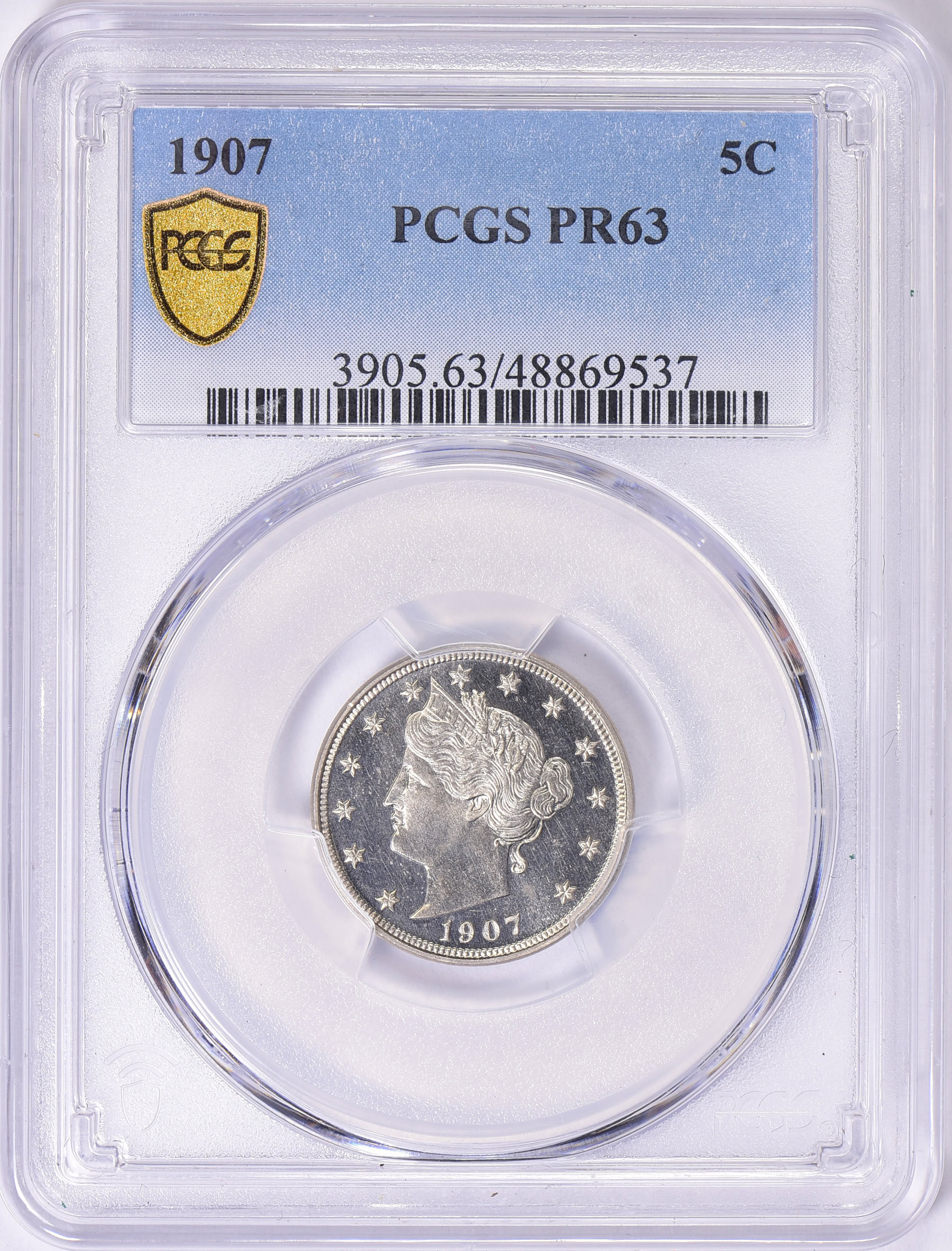 1907 Liberty Nickel PCGS Proof-63 (Item 1729397) | GreatCollections ...