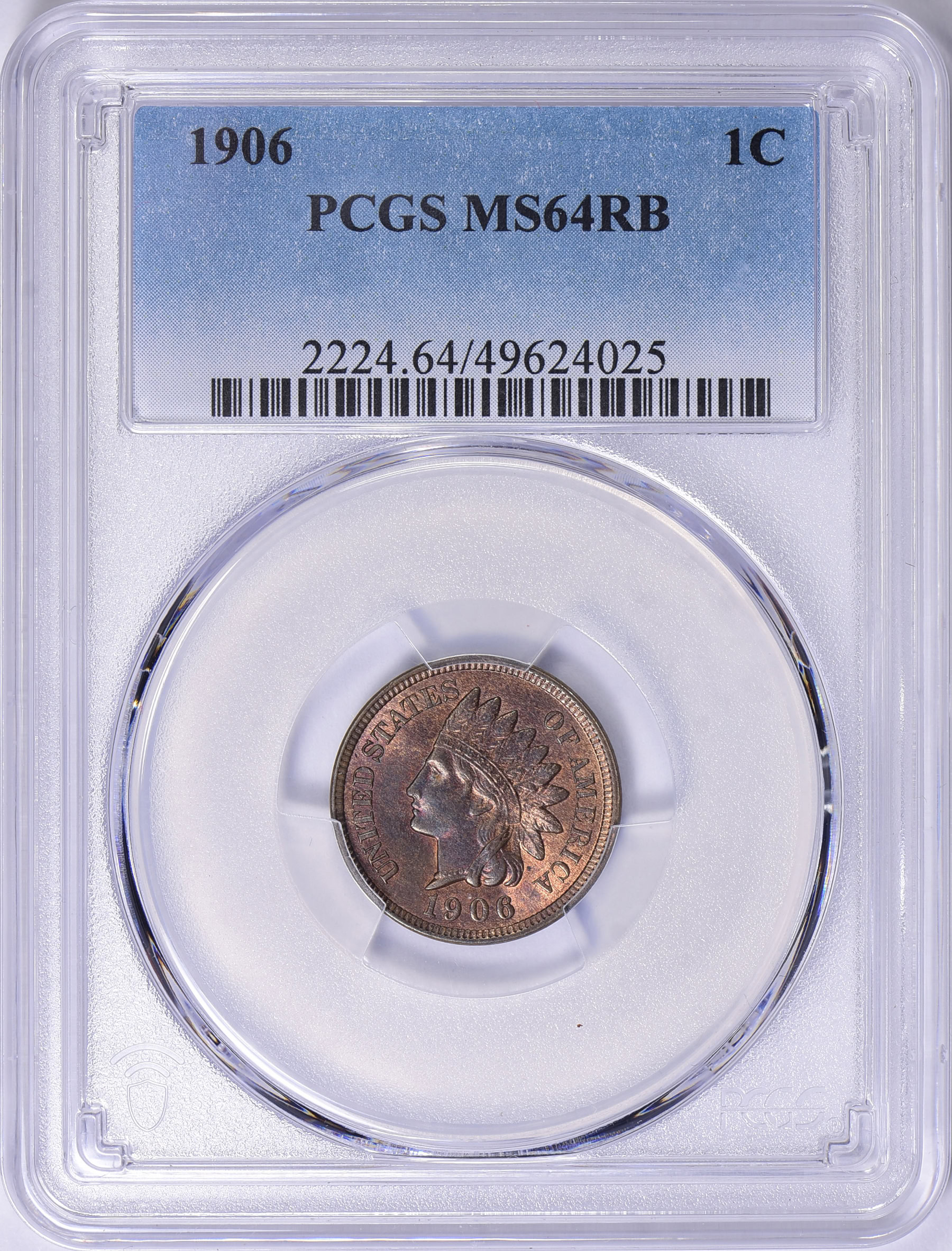 1906 Indian Cent PCGS MS-64 RB (Item 1729422) | GreatCollections Coin Auctions