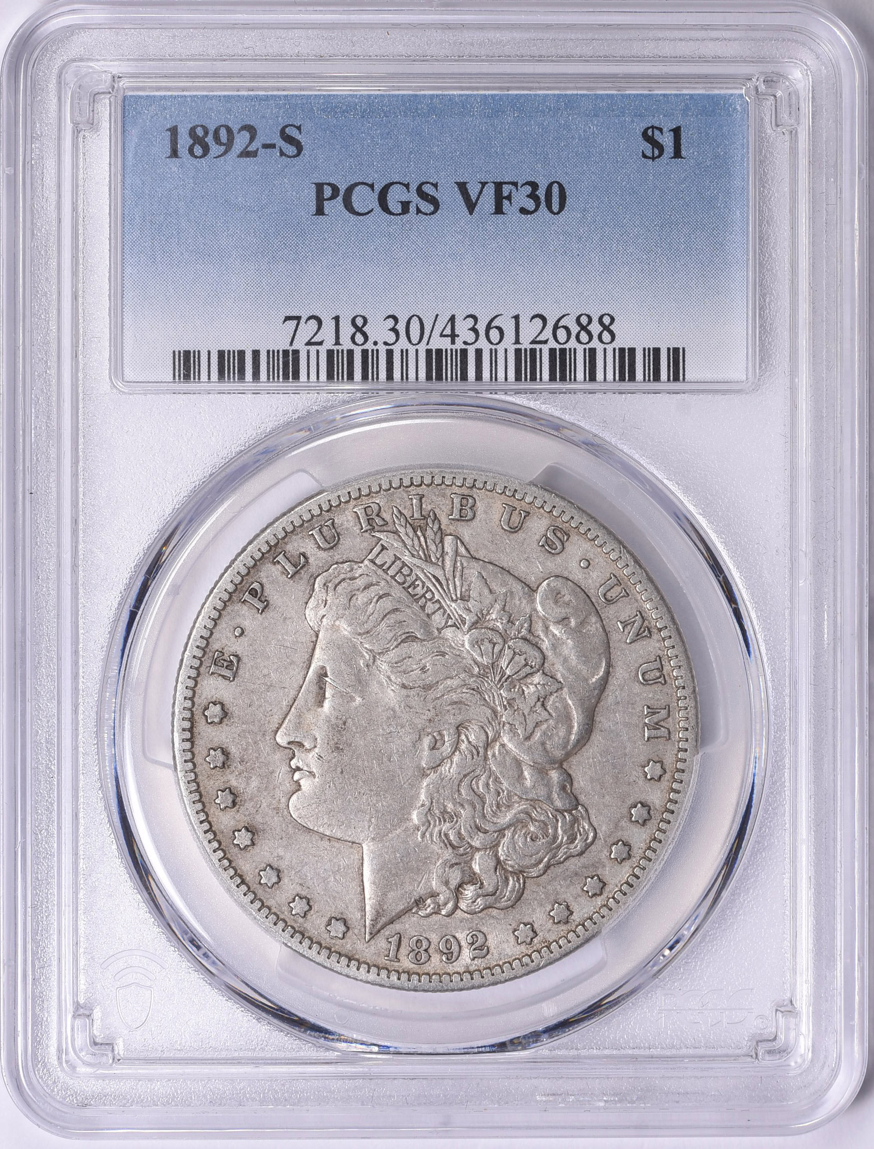 1892-S Morgan Silver Dollar PCGS VF-30 (Item 1729610) | GreatCollections Coin Auctions