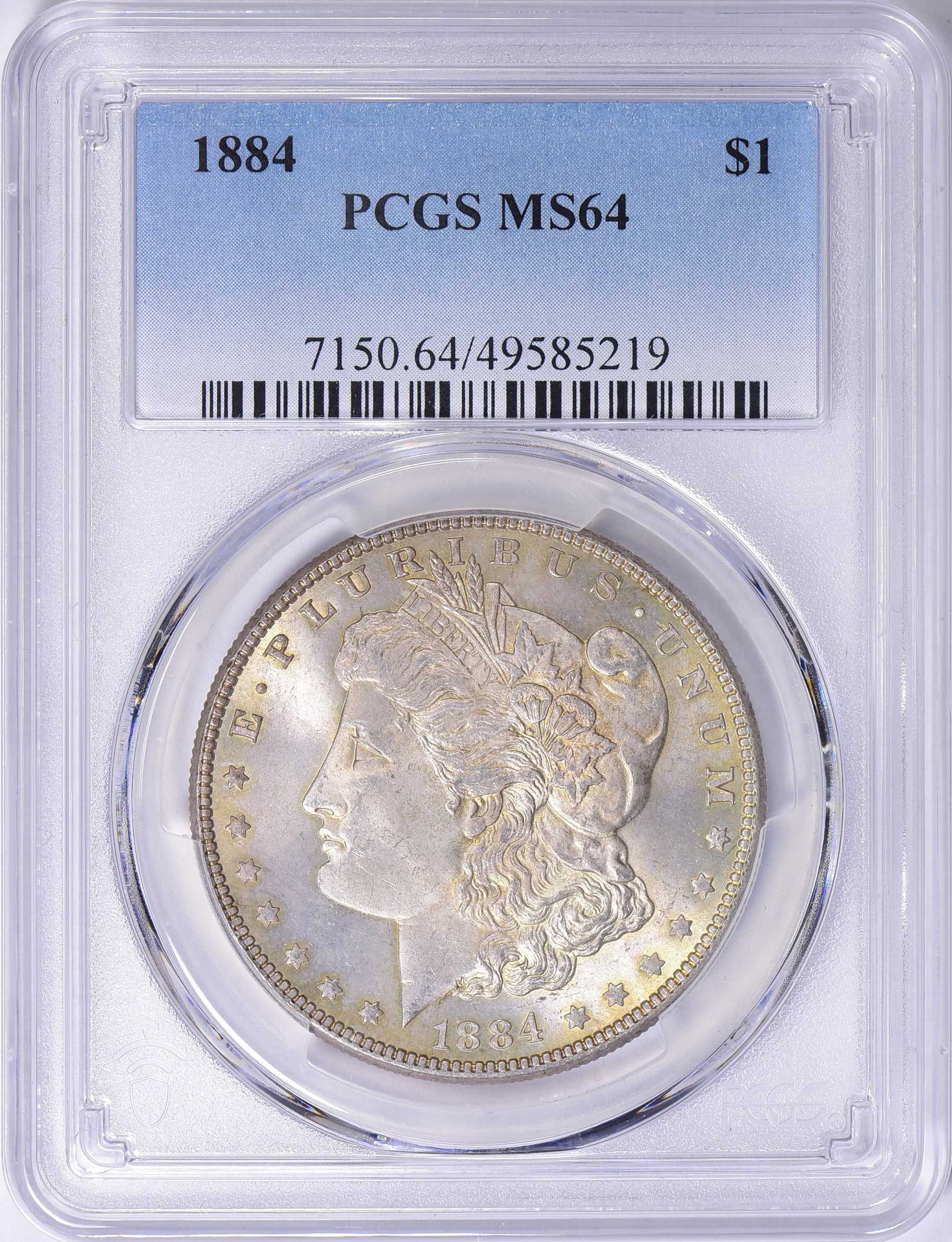 1884 Morgan Silver Dollar PCGS MS-64 (Item 1729709) | GreatCollections Coin Auctions