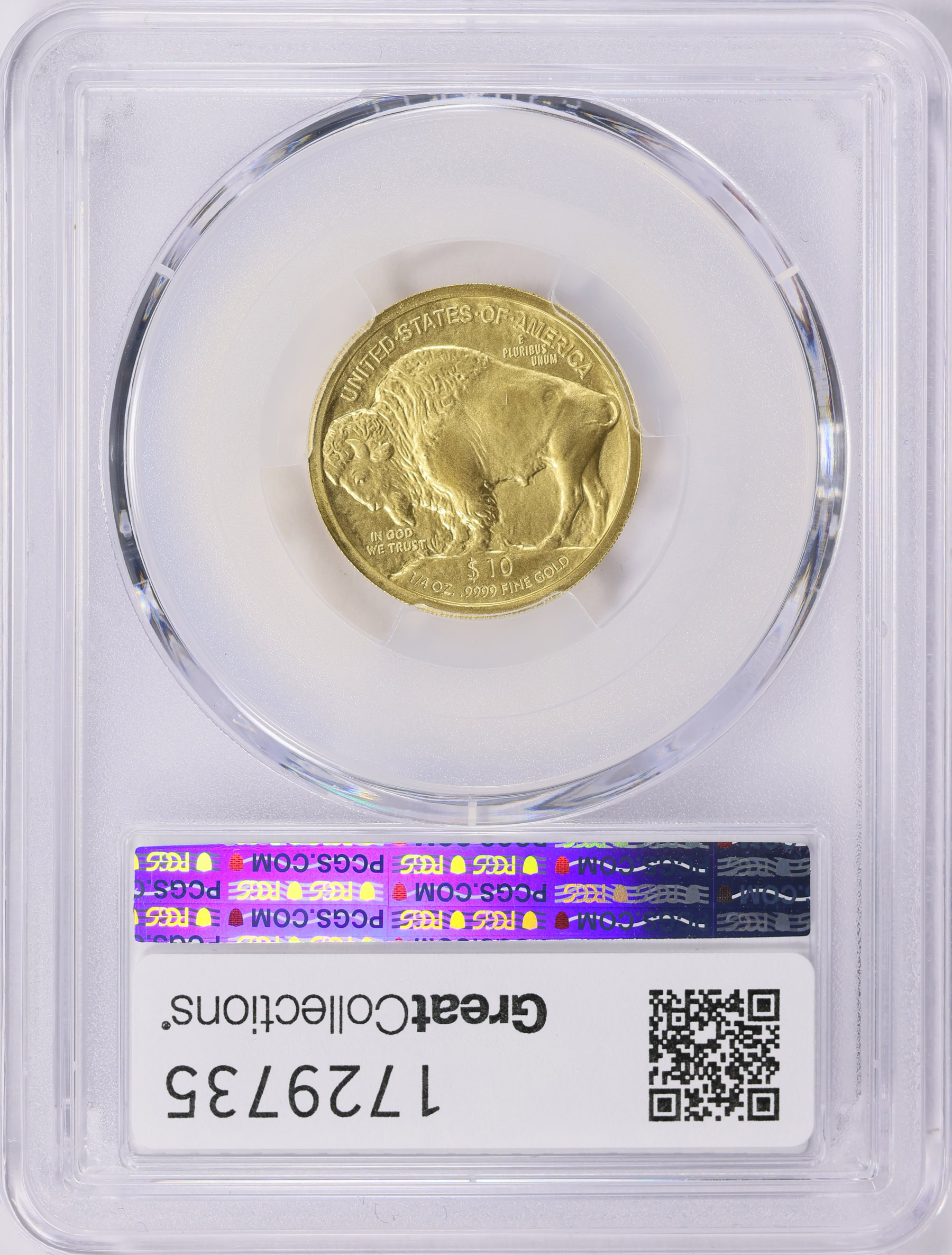 2008-W $10 Quarter-Ounce Gold American Buffalo Burnished PCGS SP-70 ...