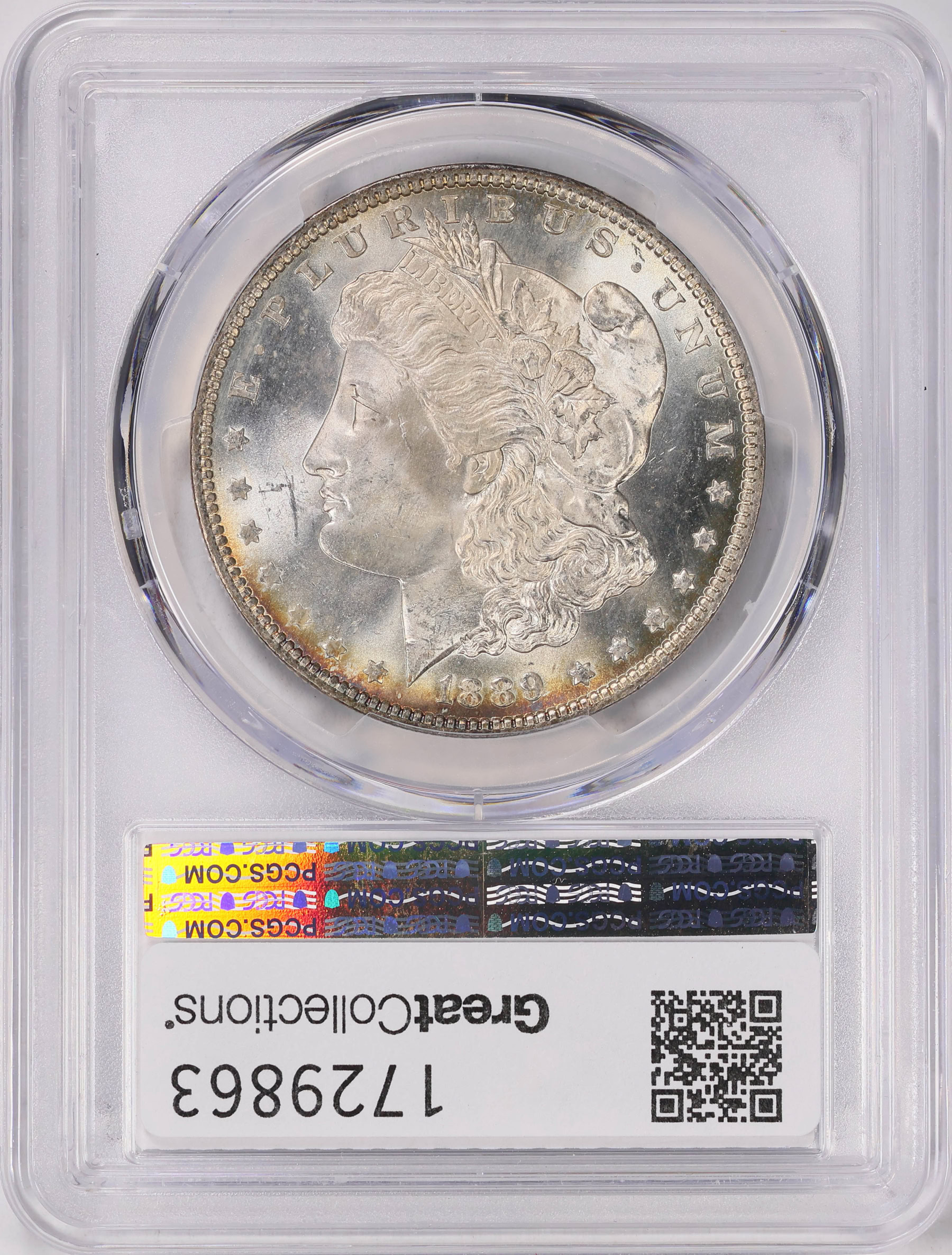 1889-O Morgan Silver Dollar PCGS MS-65+ (Toned) (Item 1729863) | GreatCollections Coin Auctions