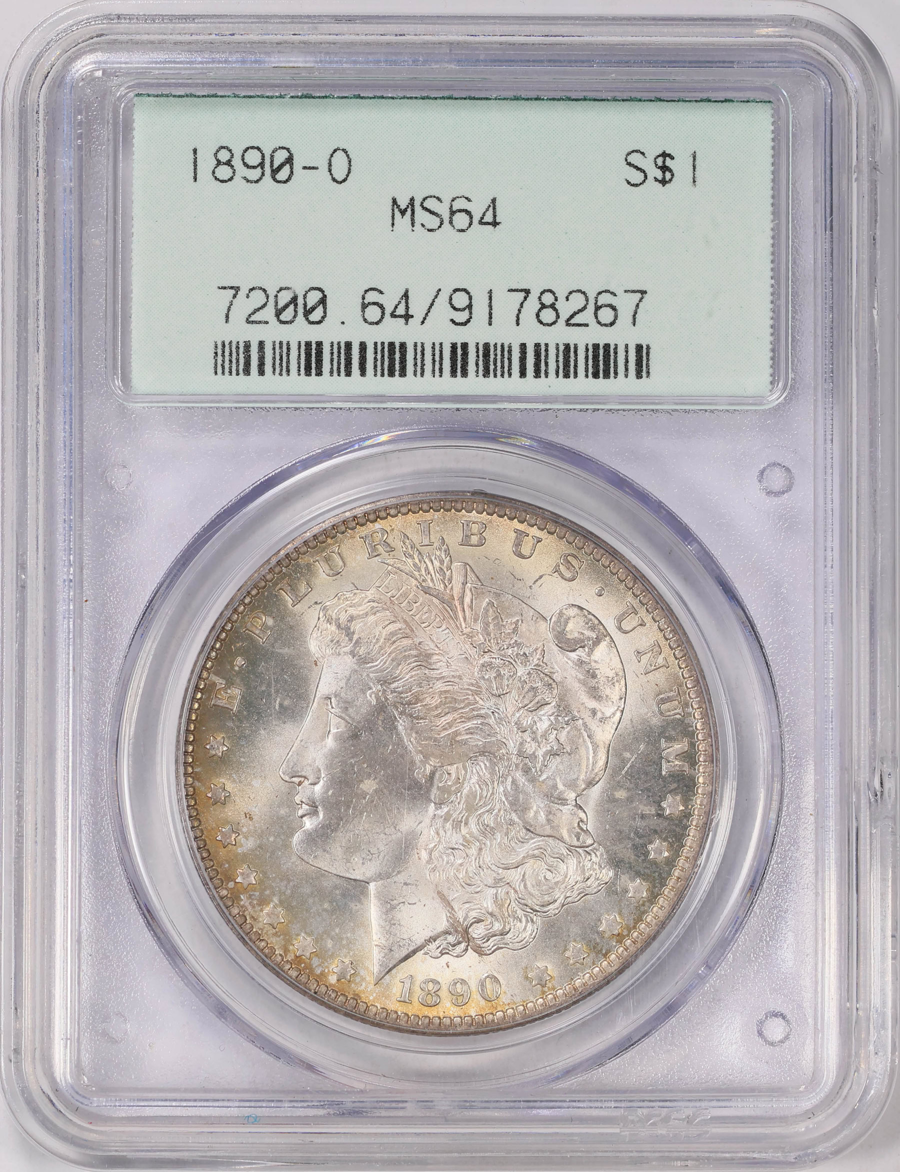 1890-O Morgan Silver Dollar PCGS MS-64 OGH (2nd Gen) (Item 1729866) | GreatCollections Coin Auctions
