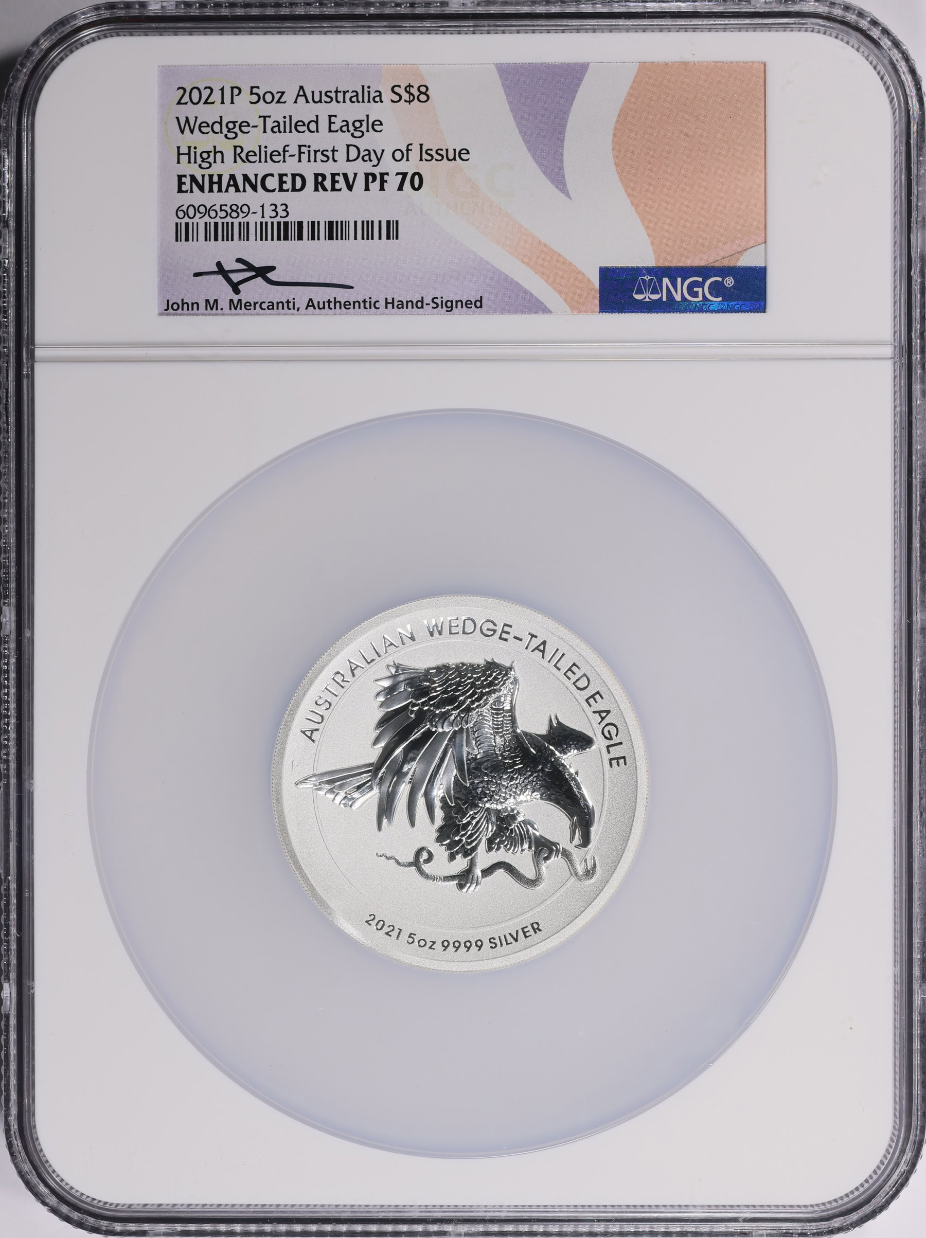 Australia 2021-P Silver $8 Wedge-Tailed Eagle High Relief Enhanced ...