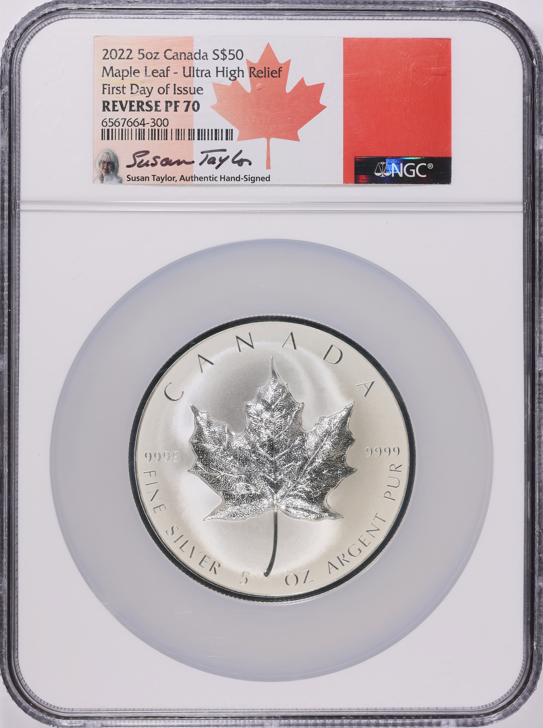 Canada 2022 Silver $50 Maple Leaf Ultra High Relief Reverse Proof First ...