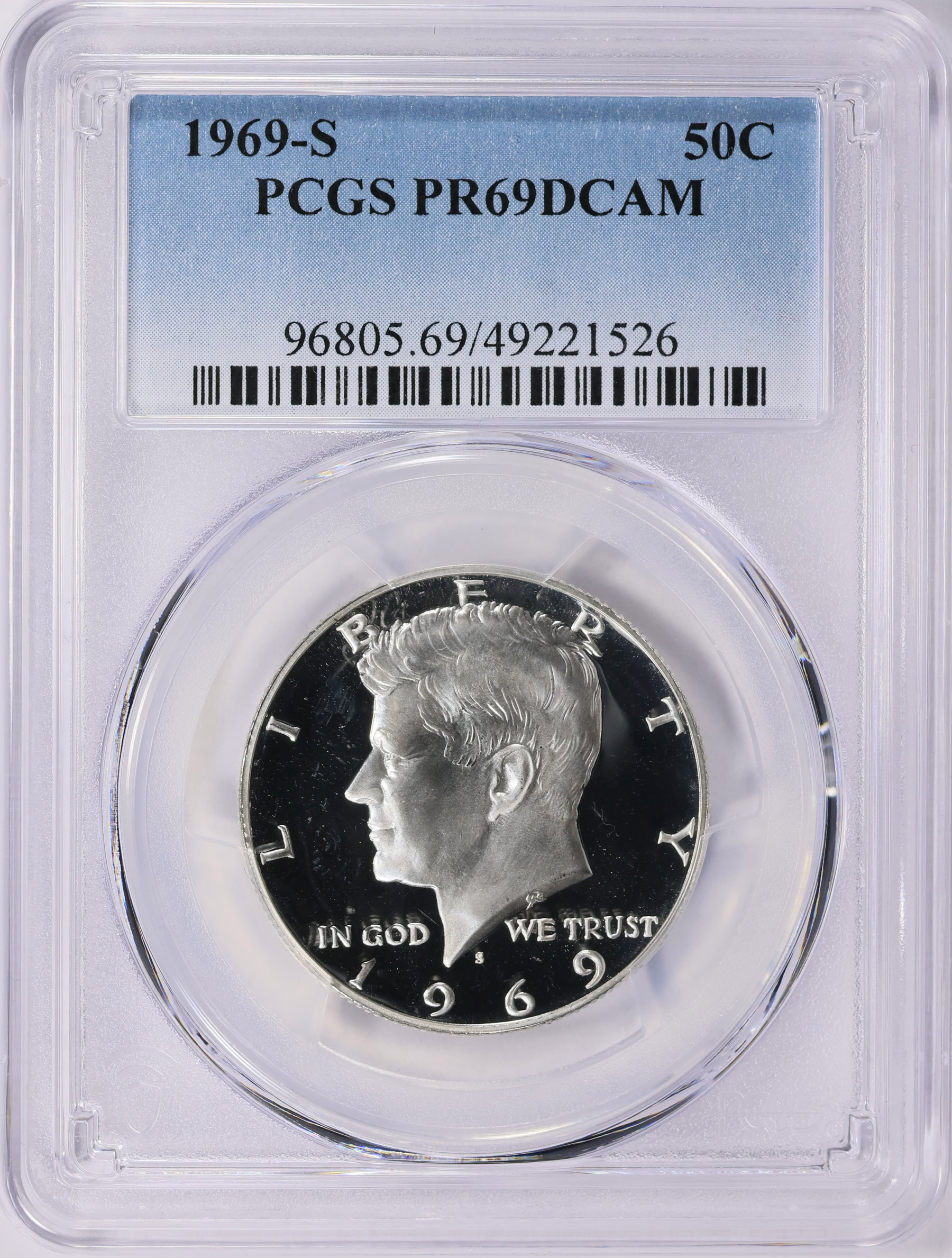 1969-S Kennedy Half Dollar PCGS Proof-69 DCAM (Item 1729925) | GreatCollections Coin Auctions