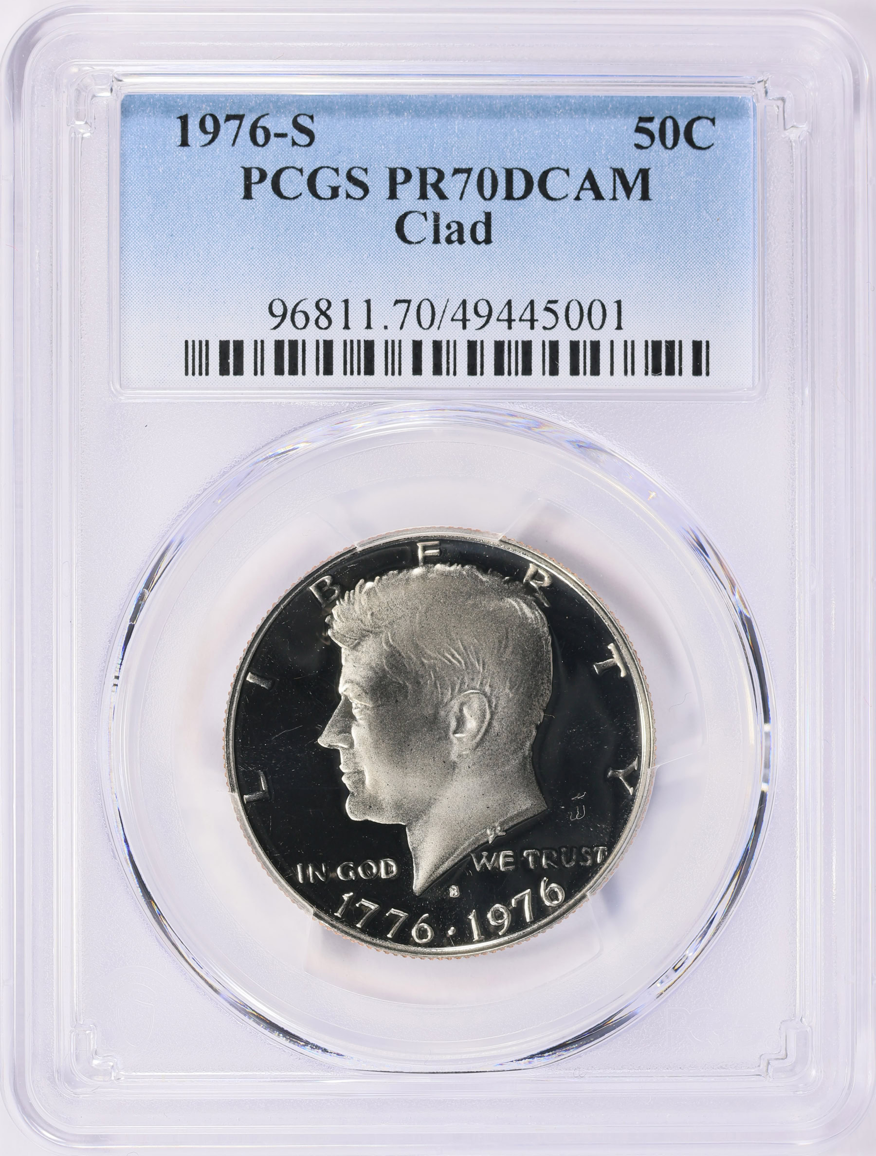 1976-S Kennedy Half Dollar Clad PCGS Proof-70 DCAM (Item 1729929) | GreatCollections Coin Auctions