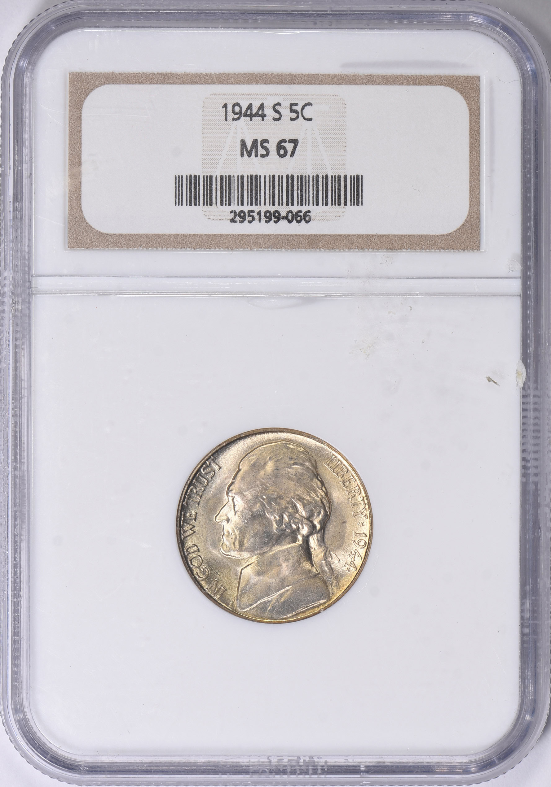 1944-S Jefferson Nickel NGC MS-67 (Item 1730004) | GreatCollections Coin Auctions