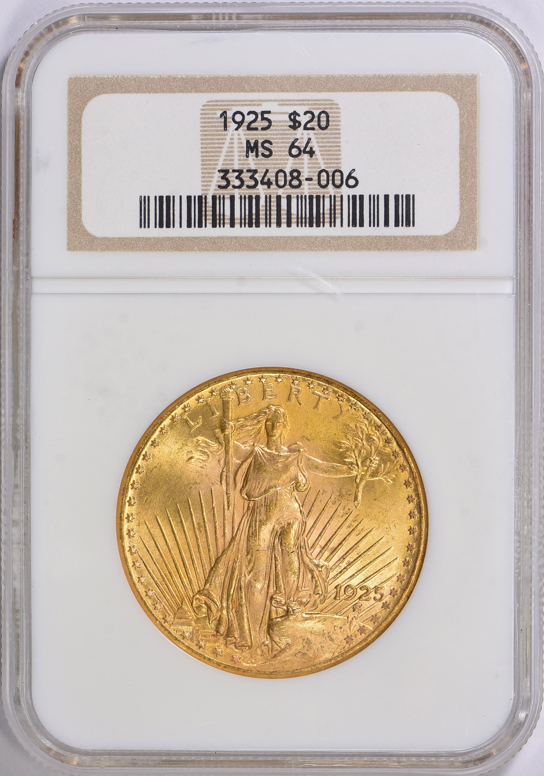 1925 Saint-Gaudens Gold Double Eagle NGC MS-64 (Item 1730049) | GreatCollections Coin Auctions