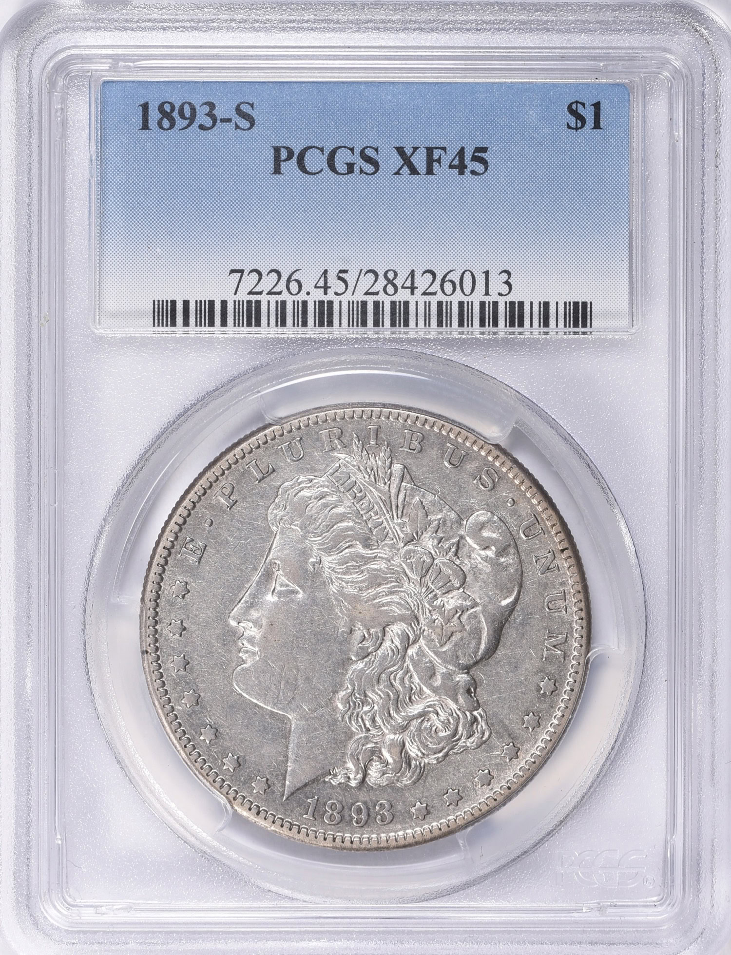 1893-S Morgan Silver Dollar PCGS XF-45 (Item 1730140) | GreatCollections Coin Auctions