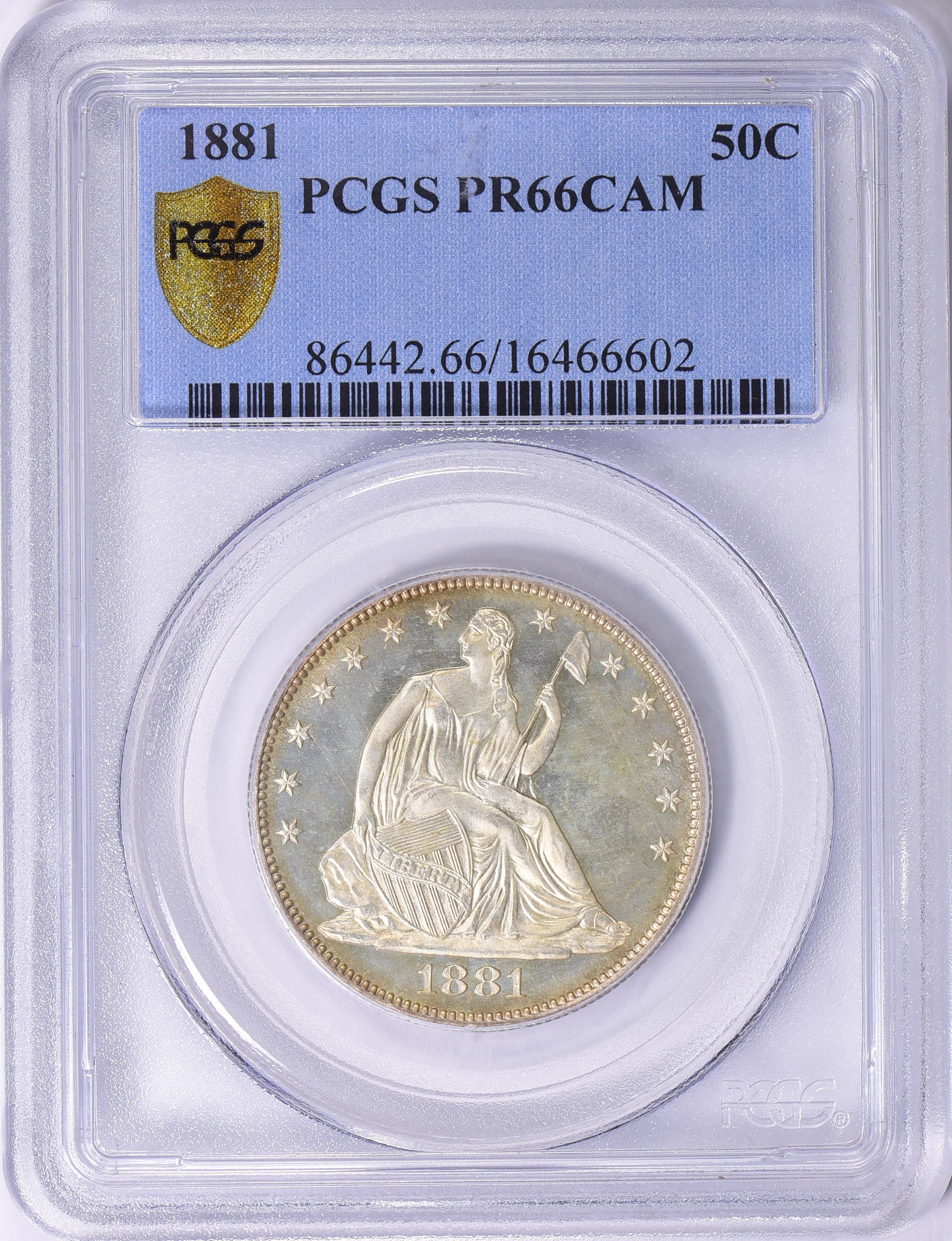 1881 Seated Liberty Half Dollar PCGS Proof-66 CAMEO (Item 1730168) | GreatCollections Coin Auctions
