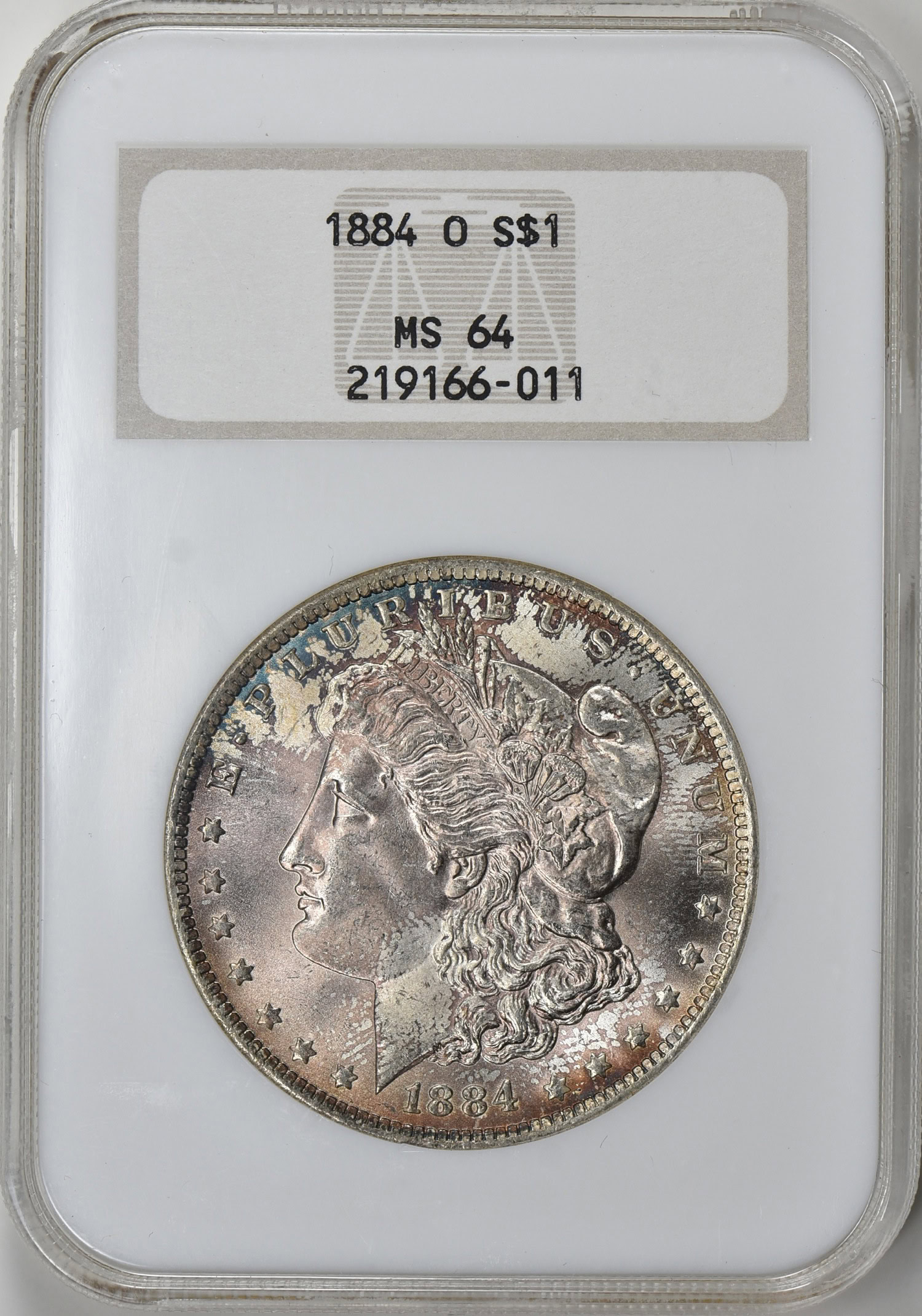 1884-O Morgan Silver Dollar NGC MS-64 OH (Toned) (Item 1730296) | GreatCollections Coin Auctions