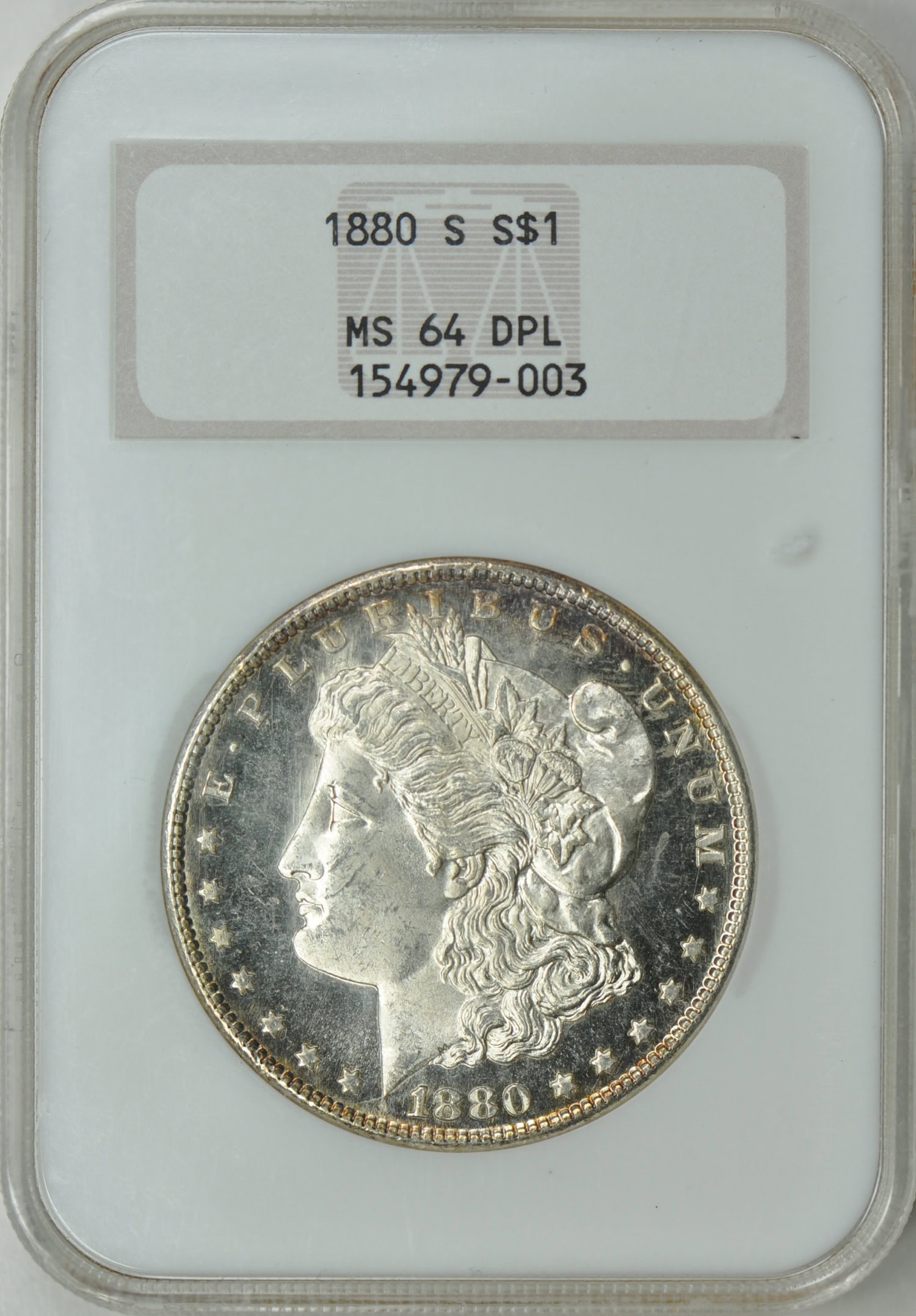 1880-S Morgan Silver Dollar NGC MS-64 DMPL OH (Toned) (Item 1730298) | GreatCollections Coin ...