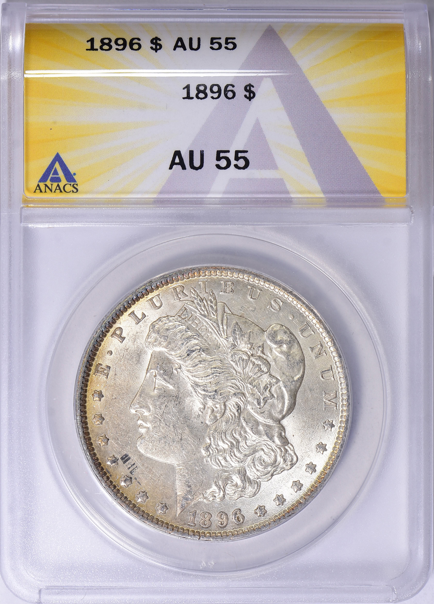 1896 Morgan Silver Dollar ANACS AU-55 (Item 1730356) | GreatCollections Coin Auctions