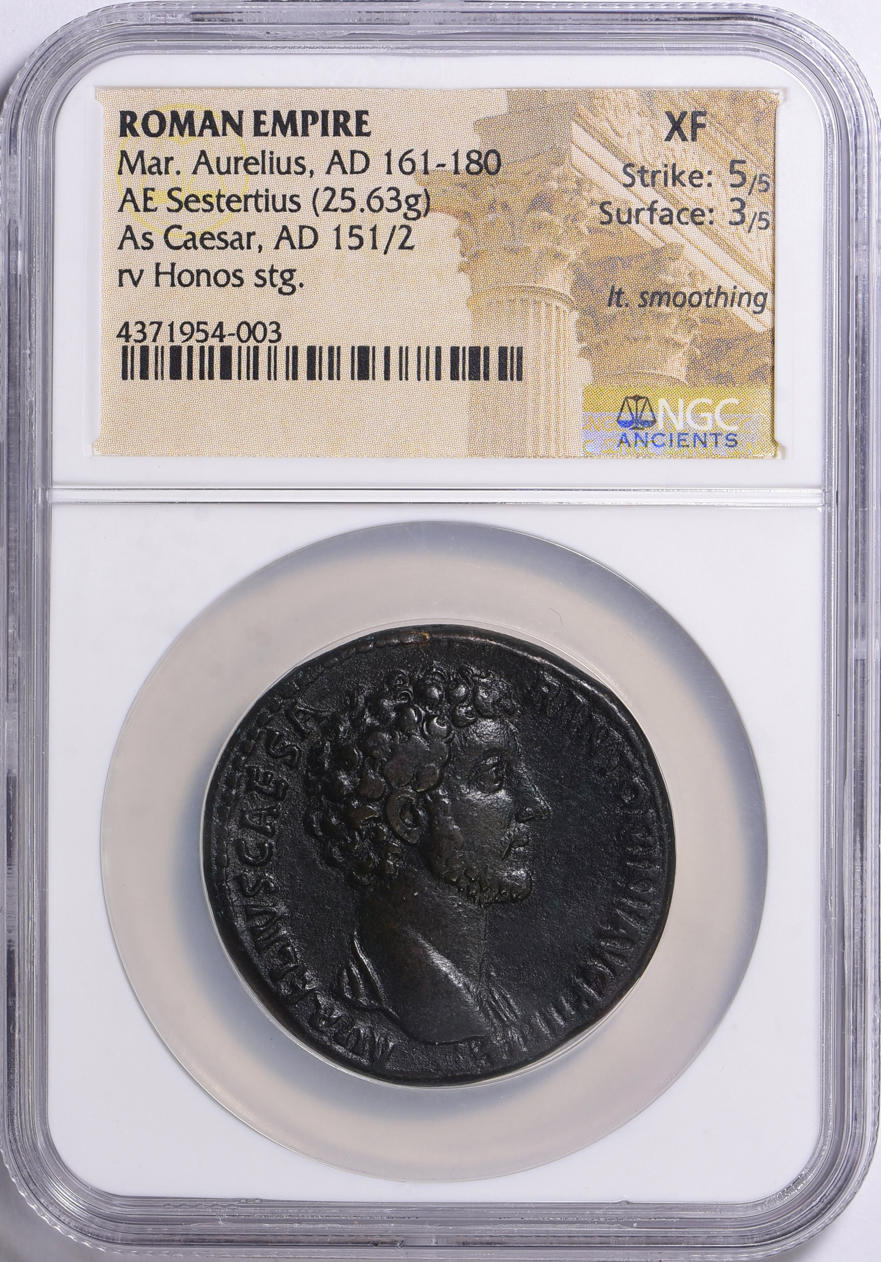 Ancient Roman Empire, Marcus Aurelius as Caesar (A.D. 139-161) c.A.D ...