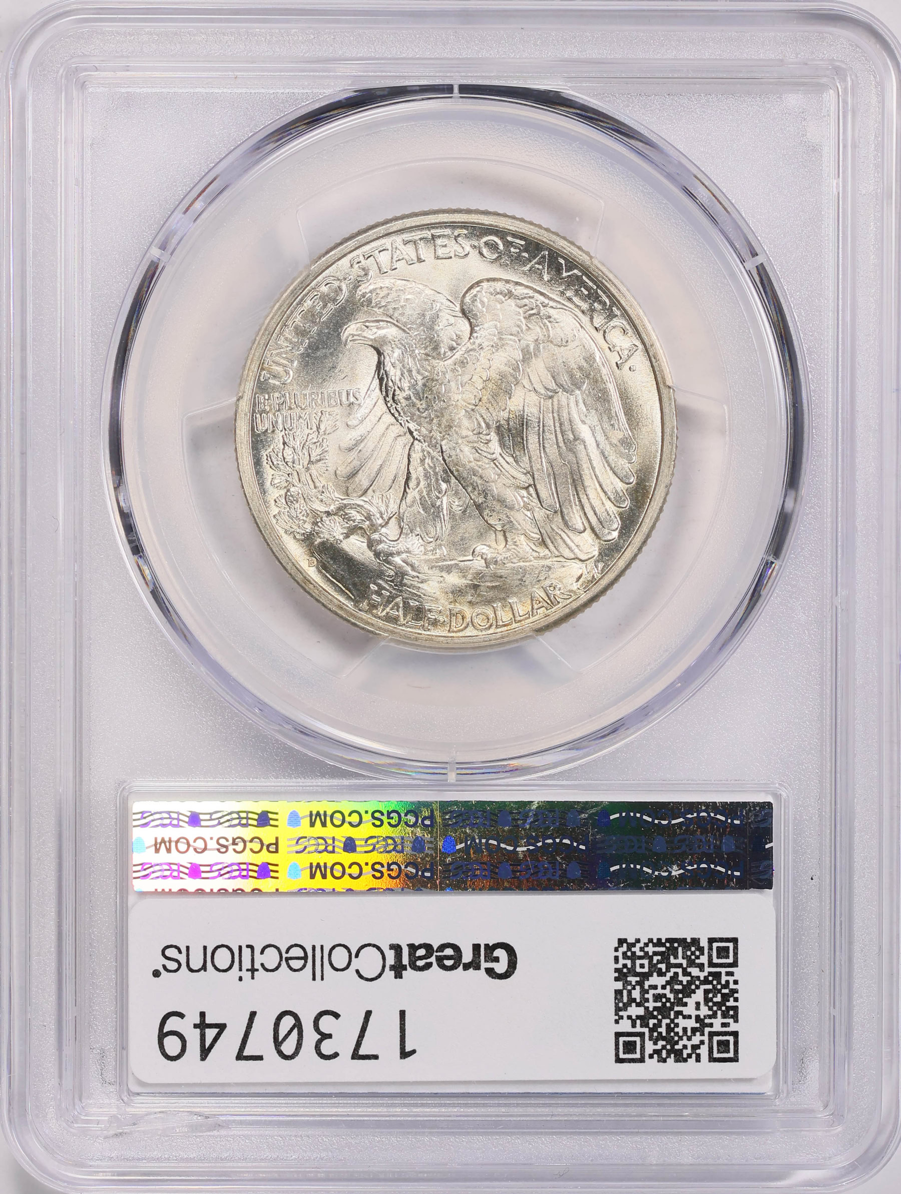 1946-D Walking Liberty Half Dollar PCGS MS-66+ (CAC Green) (Item 1730749) | GreatCollections ...