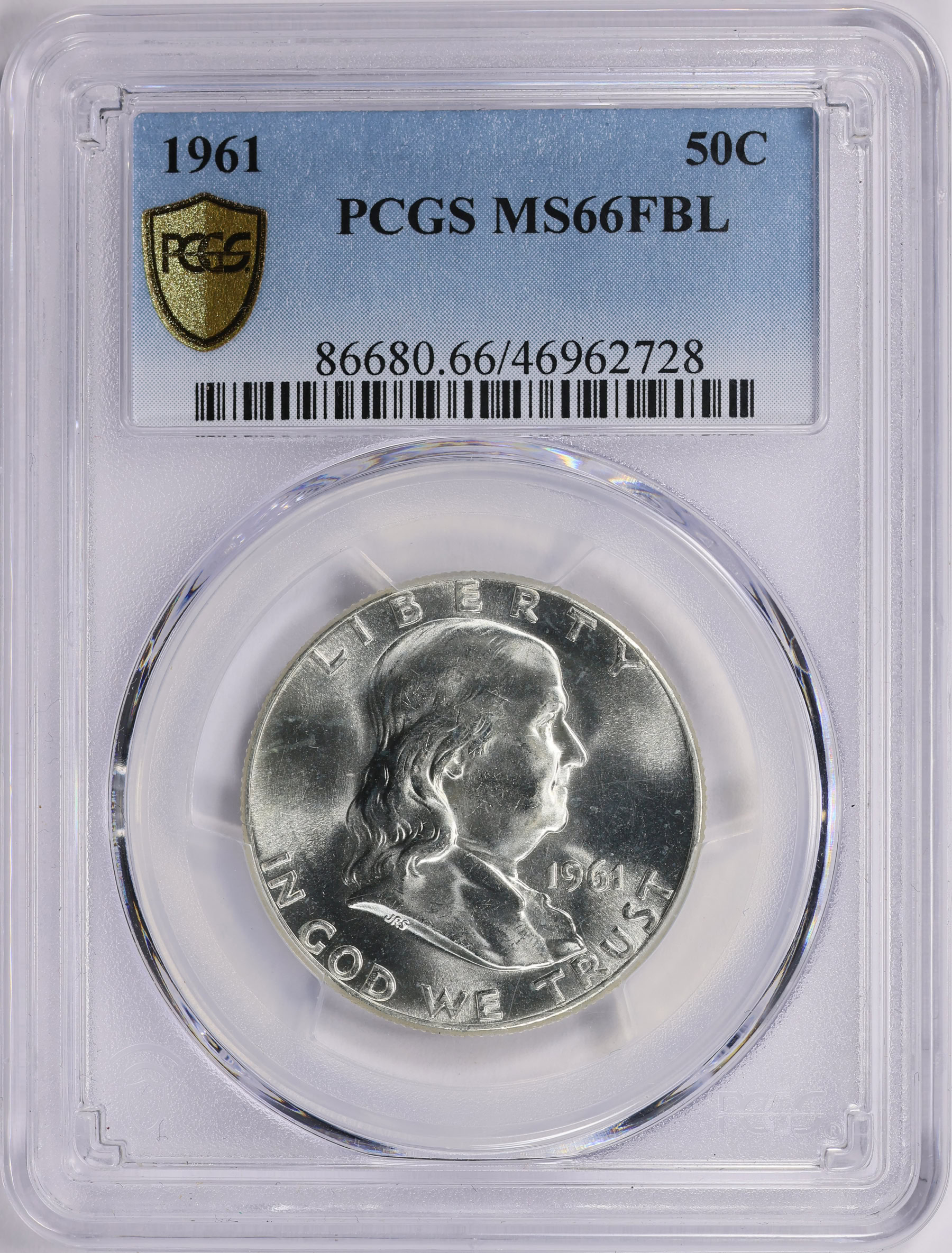 1961 Franklin Half Dollar PCGS MS-66 FBL (Item 1730753 ...