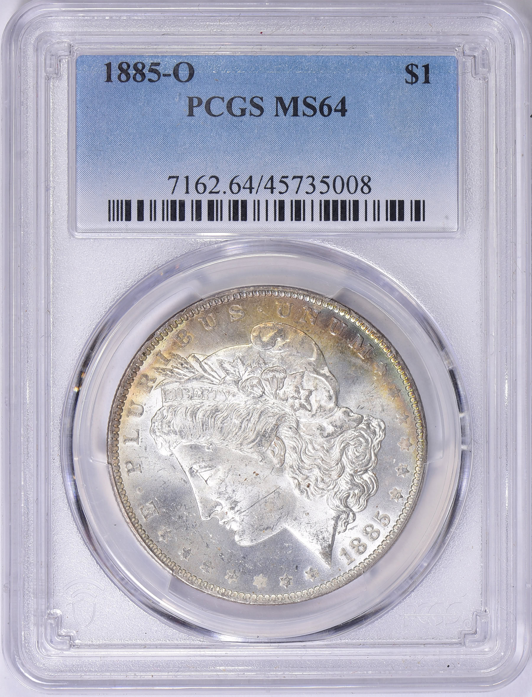1885-O Morgan Silver Dollar PCGS MS-64 (Toned) (Item 1730819) | GreatCollections Coin Auctions