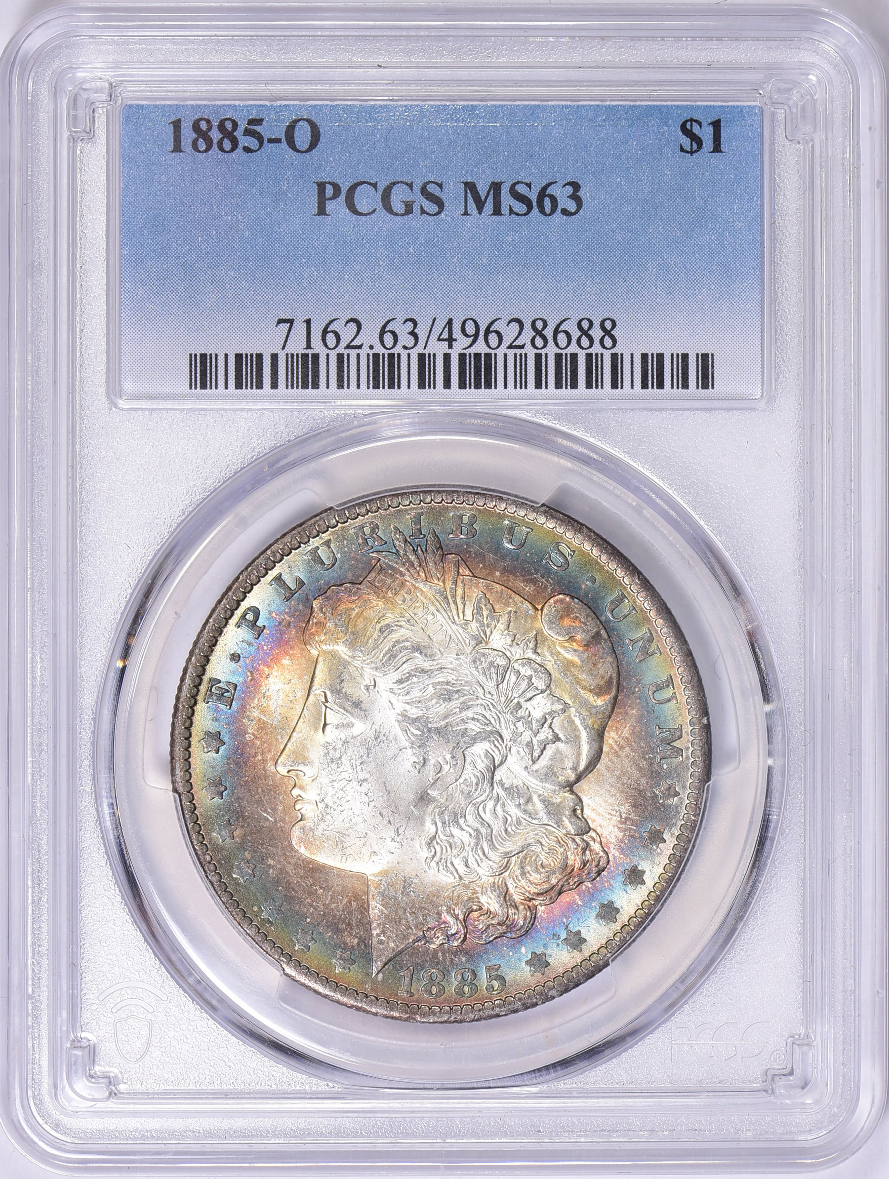 1885-O Morgan Silver Dollar PCGS MS-63 (Toned) (Item 1730820) | GreatCollections Coin Auctions