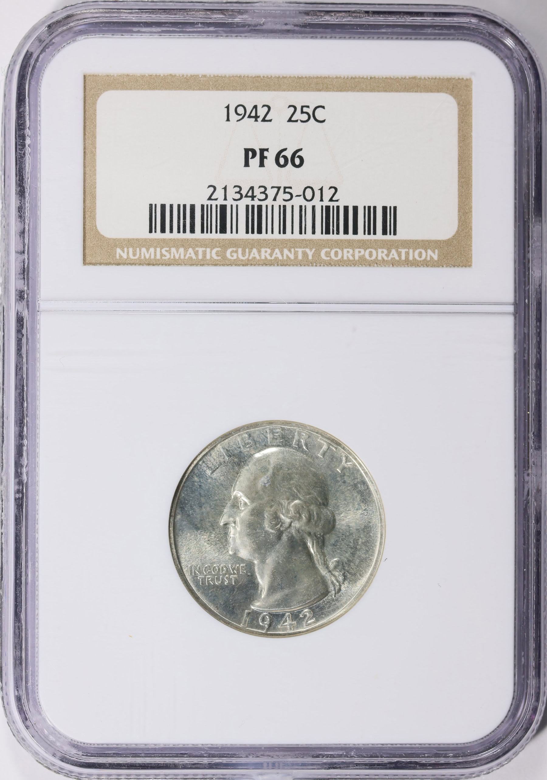 1942 Washington Quarter NGC Proof-66 (Item 1730825) | GreatCollections Coin Auctions
