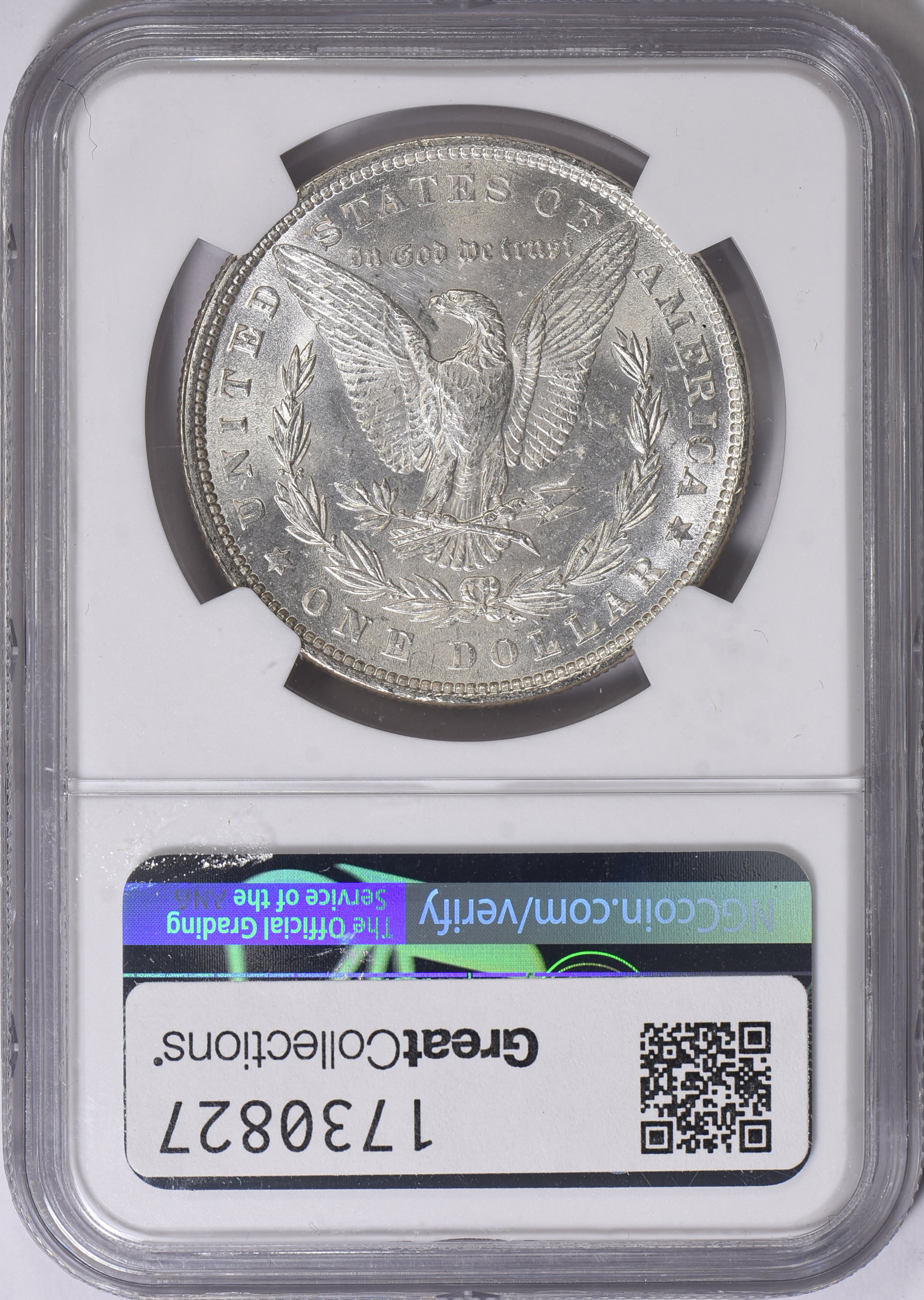 1879 Morgan Silver Dollar NGC Brilliant Uncirculated(Pittman Act Label ...
