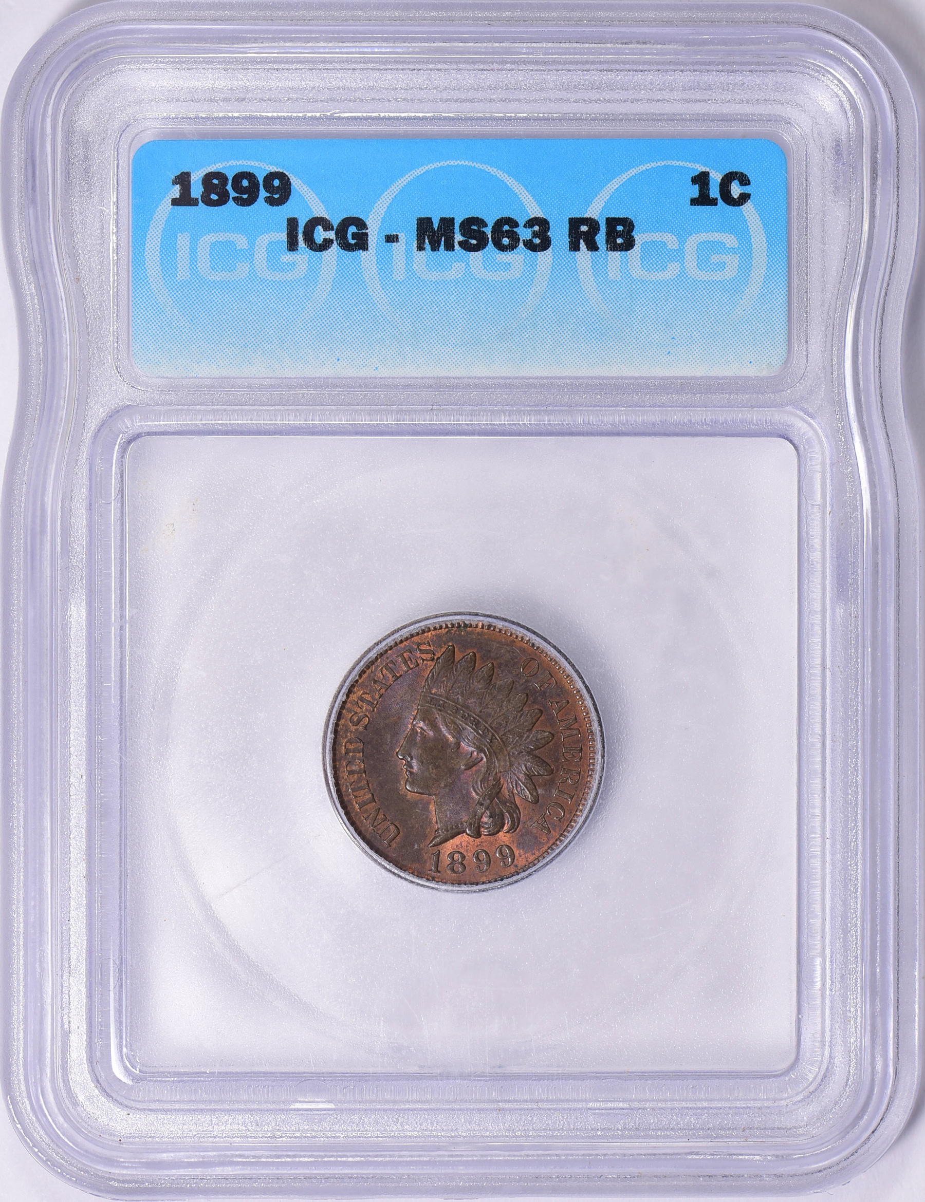 1899 Indian Cent ICG MS-63 RB (Item 1730894) | GreatCollections Coin Auctions