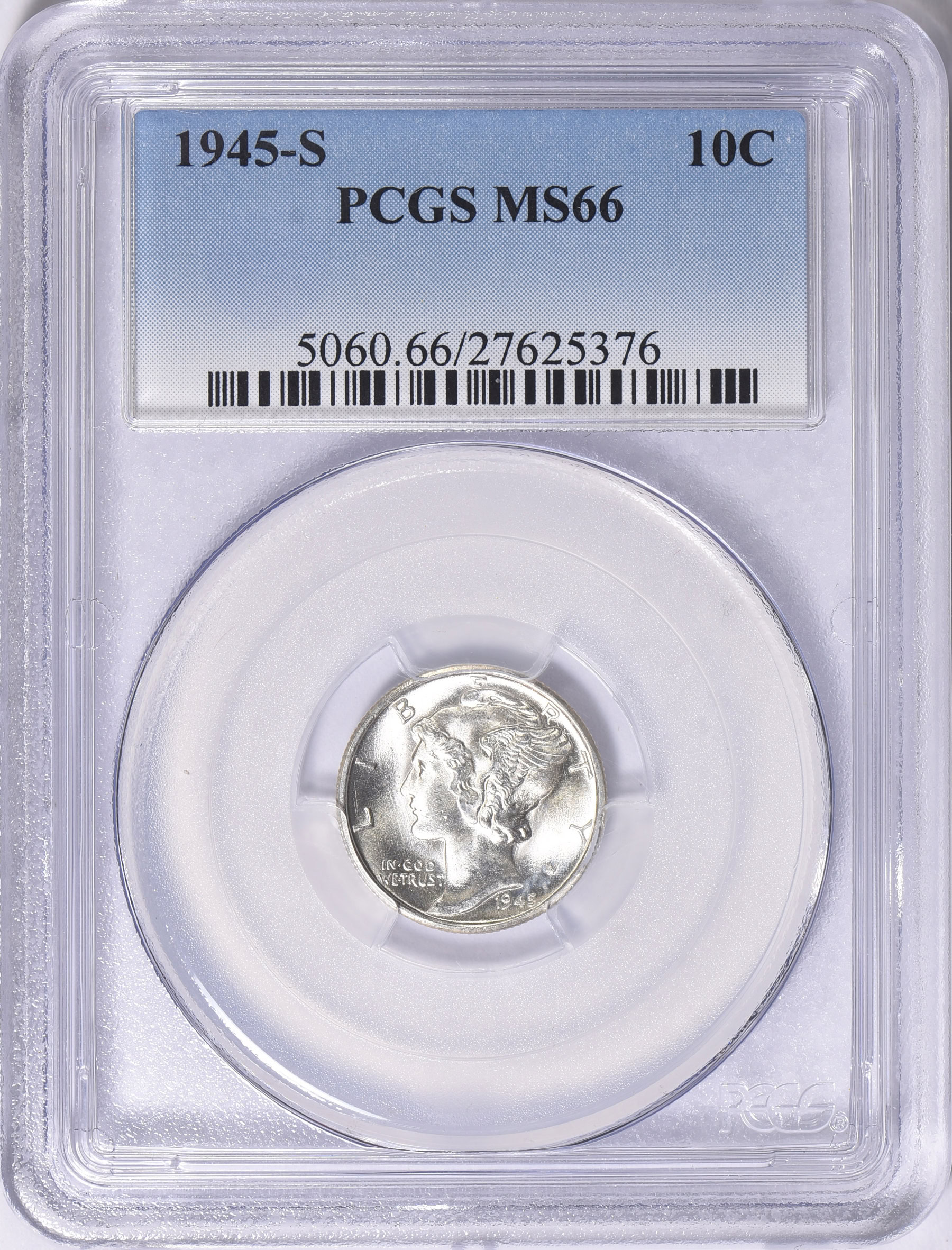1945-S Mercury Dime PCGS MS-66 (Item 1730946) | GreatCollections Coin Auctions