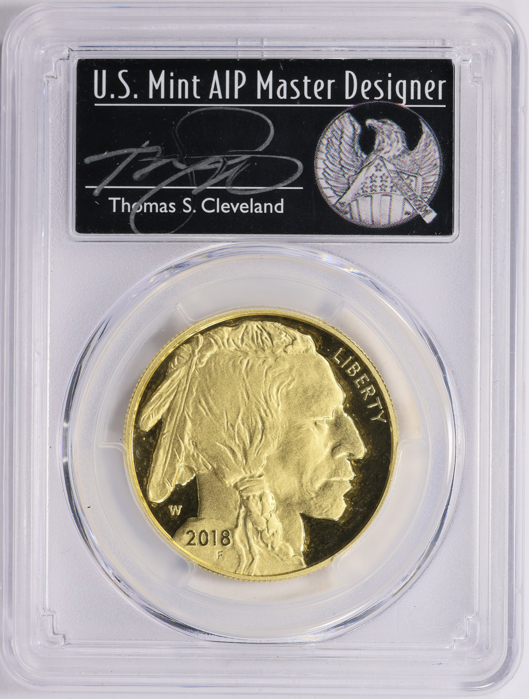 2018-W $50 One-Ounce Gold American Buffalo First Day of Issue PCGS Proof-70 DCAM (Thomas ...