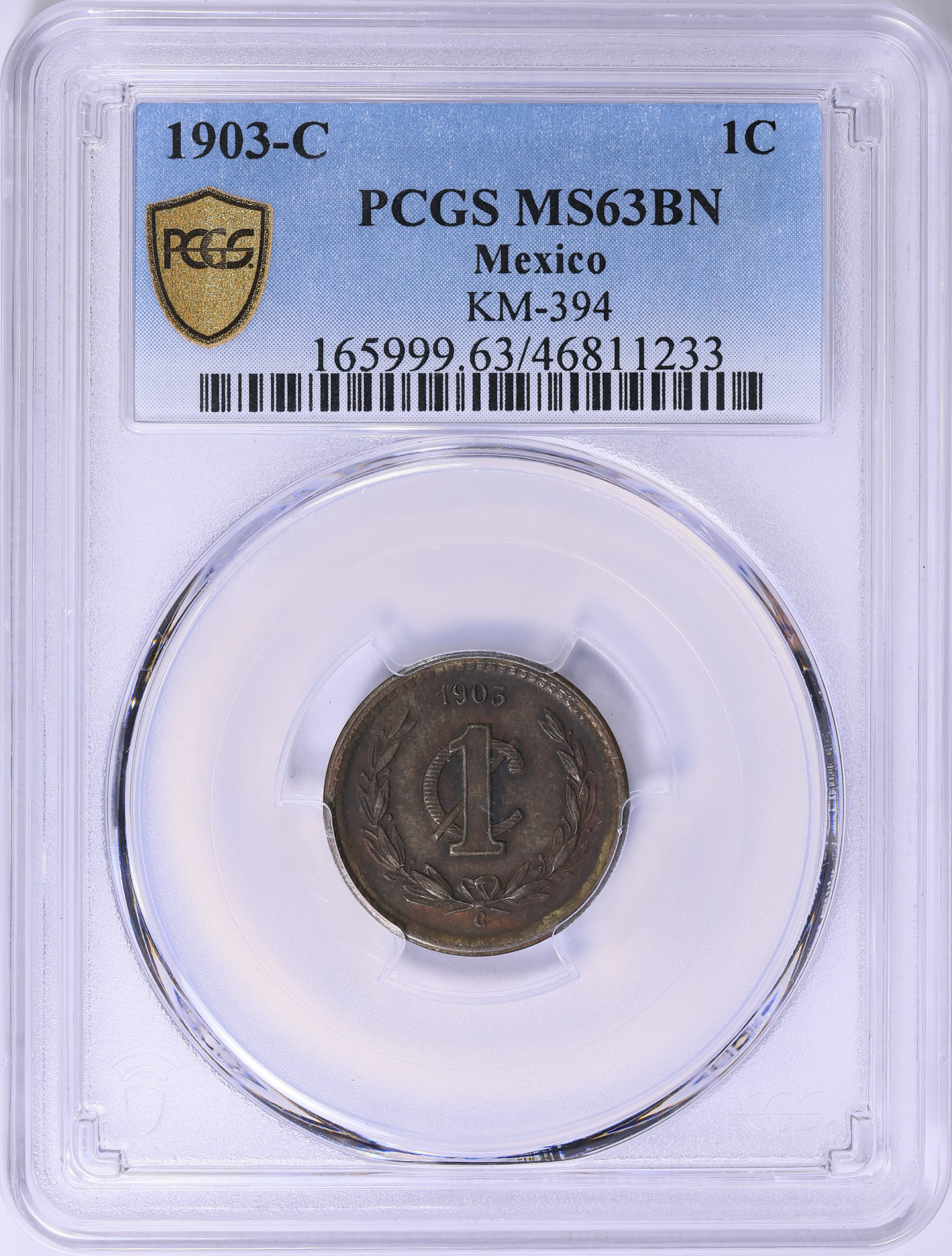 Mexico 1903-C Centavo KM-394 PCGS MS-63 BN (Item 1731075 ...