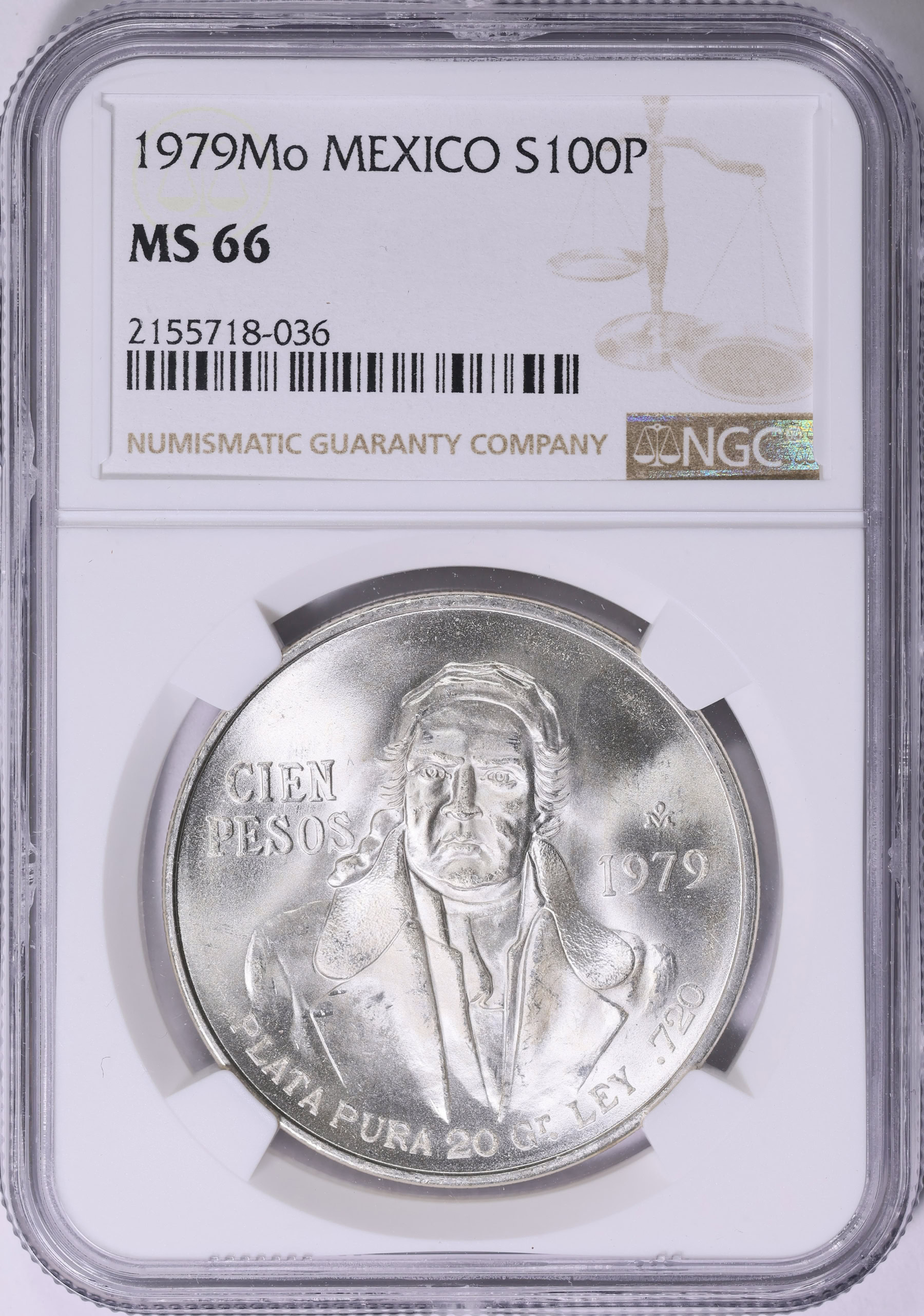 Mexico 1979-Mo Silver 100 Pesos KM-483.2 NGC MS-66 (Item 1731131) | GreatCollections Coin Auctions