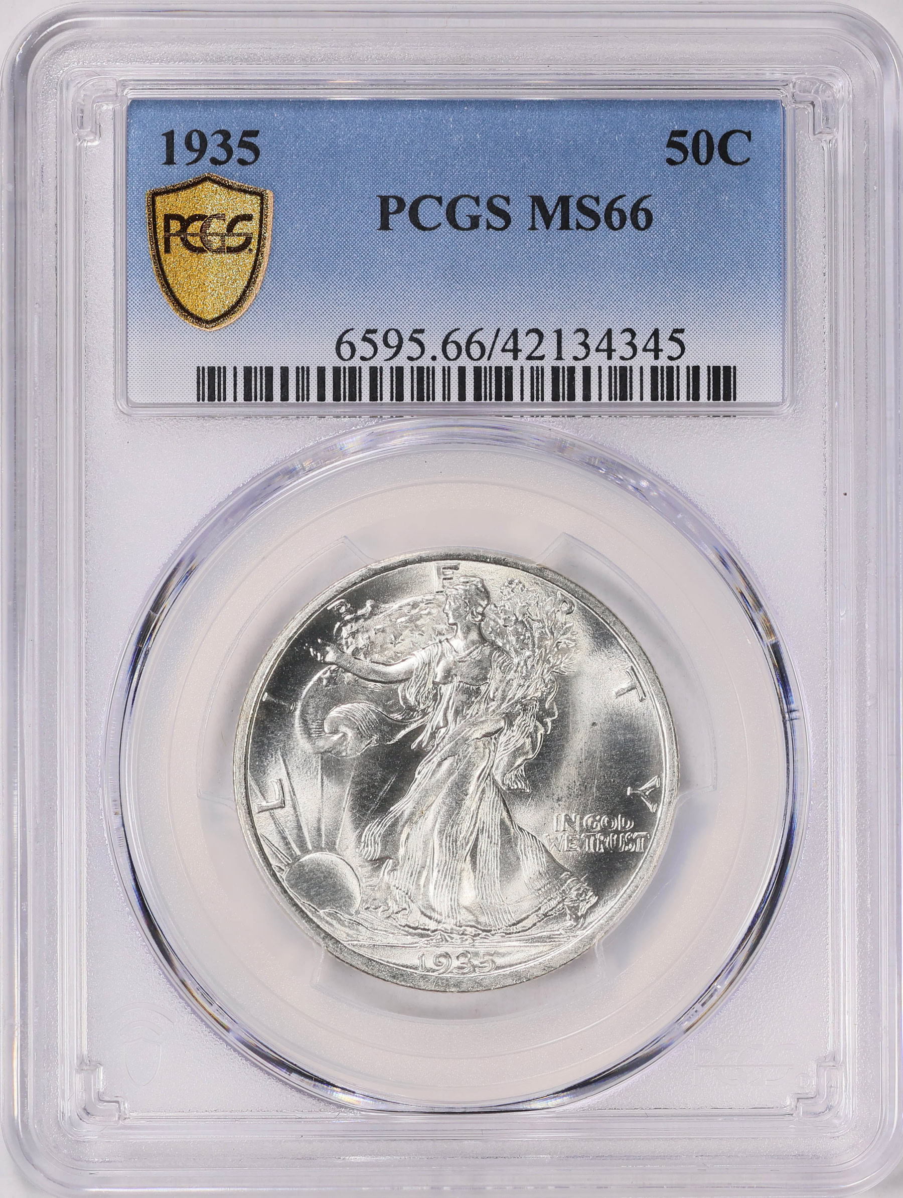 1935 Walking Liberty Half Dollar PCGS MS-66 (Item 1731179) | GreatCollections Coin Auctions