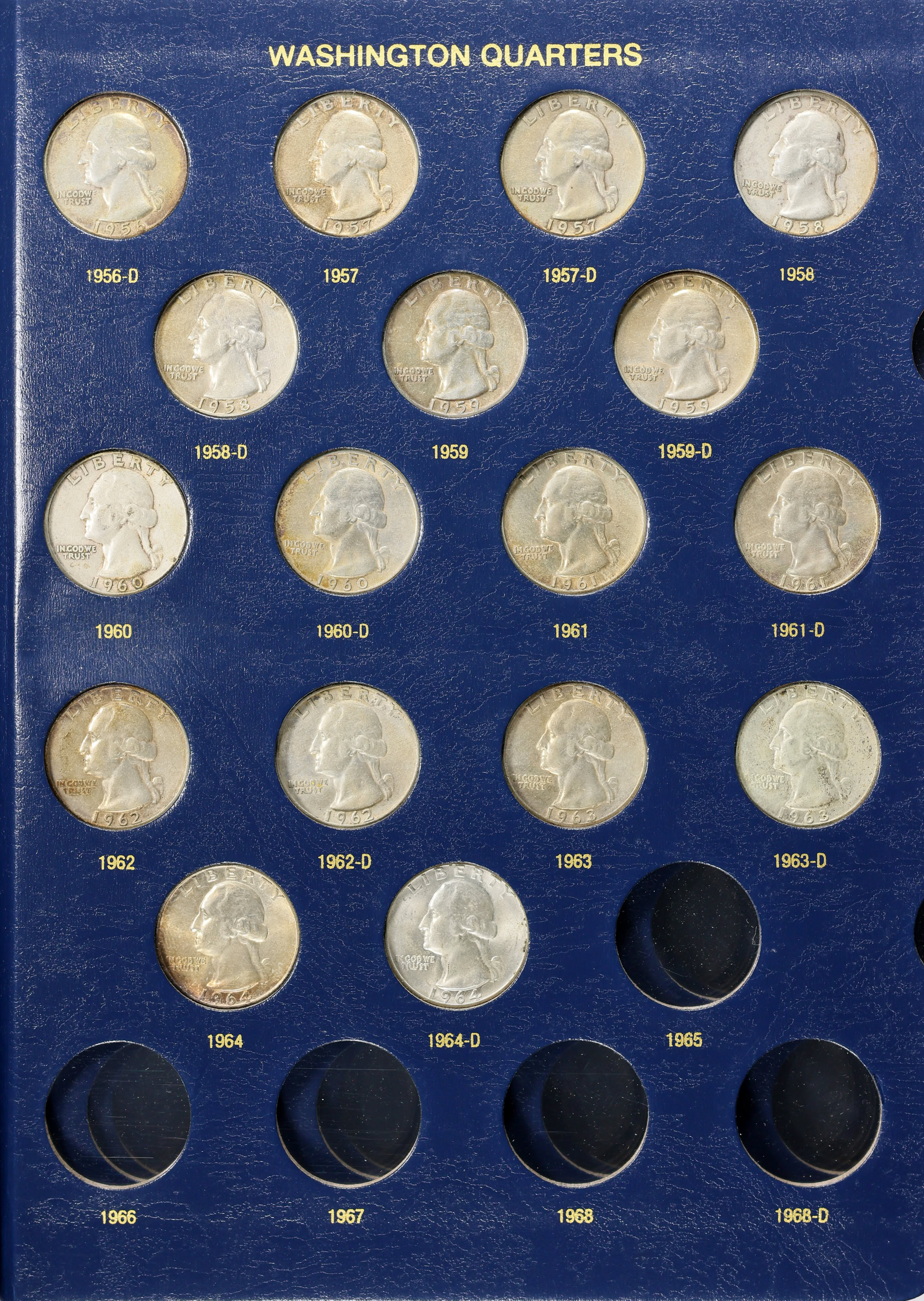 1932 - 1964 Washington Silver Quarter Collection Uncertified in Whitman ...