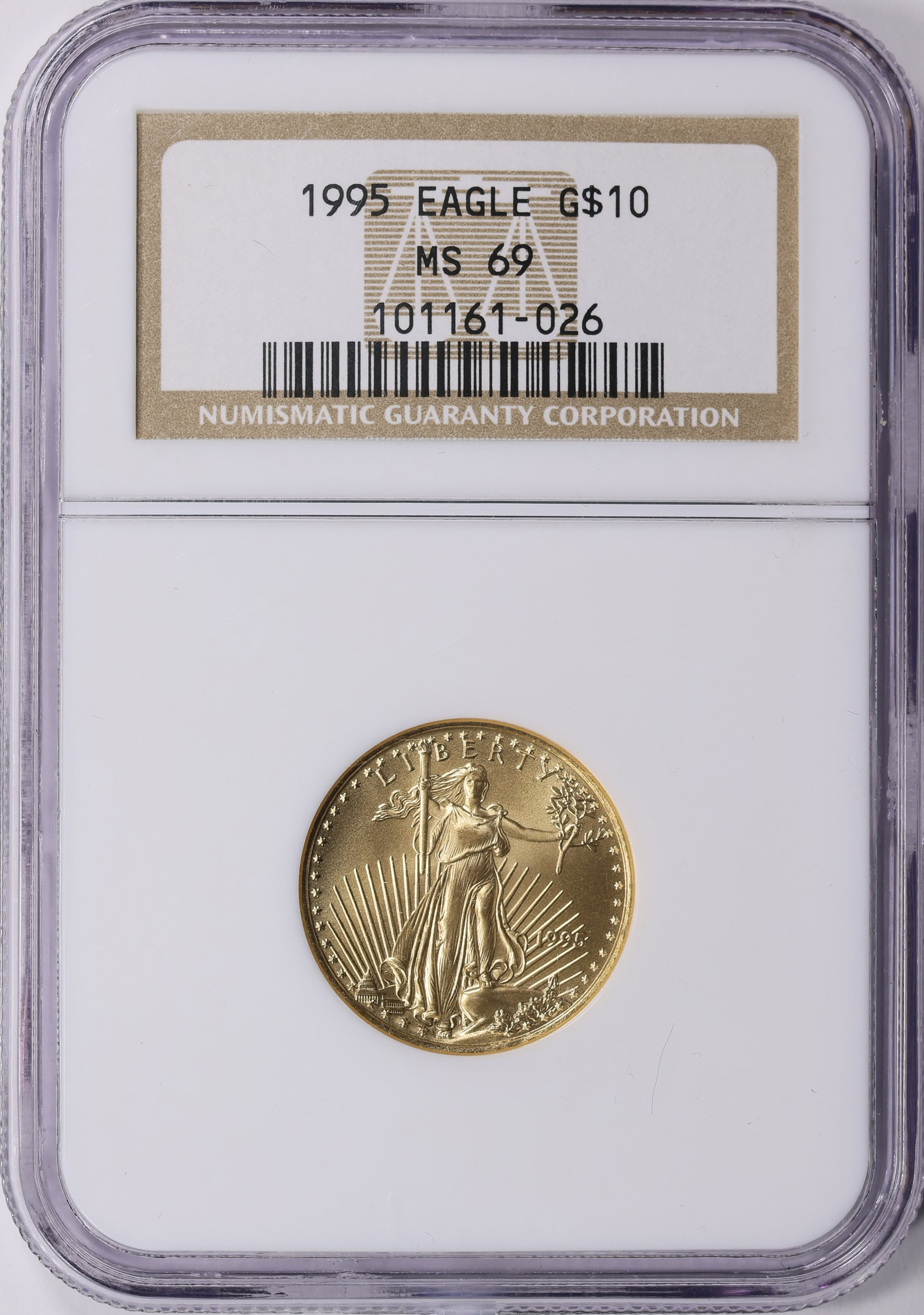 1995 $10 Quarter-Ounce Gold American Eagle NGC MS-69 (Item 1731386 ...