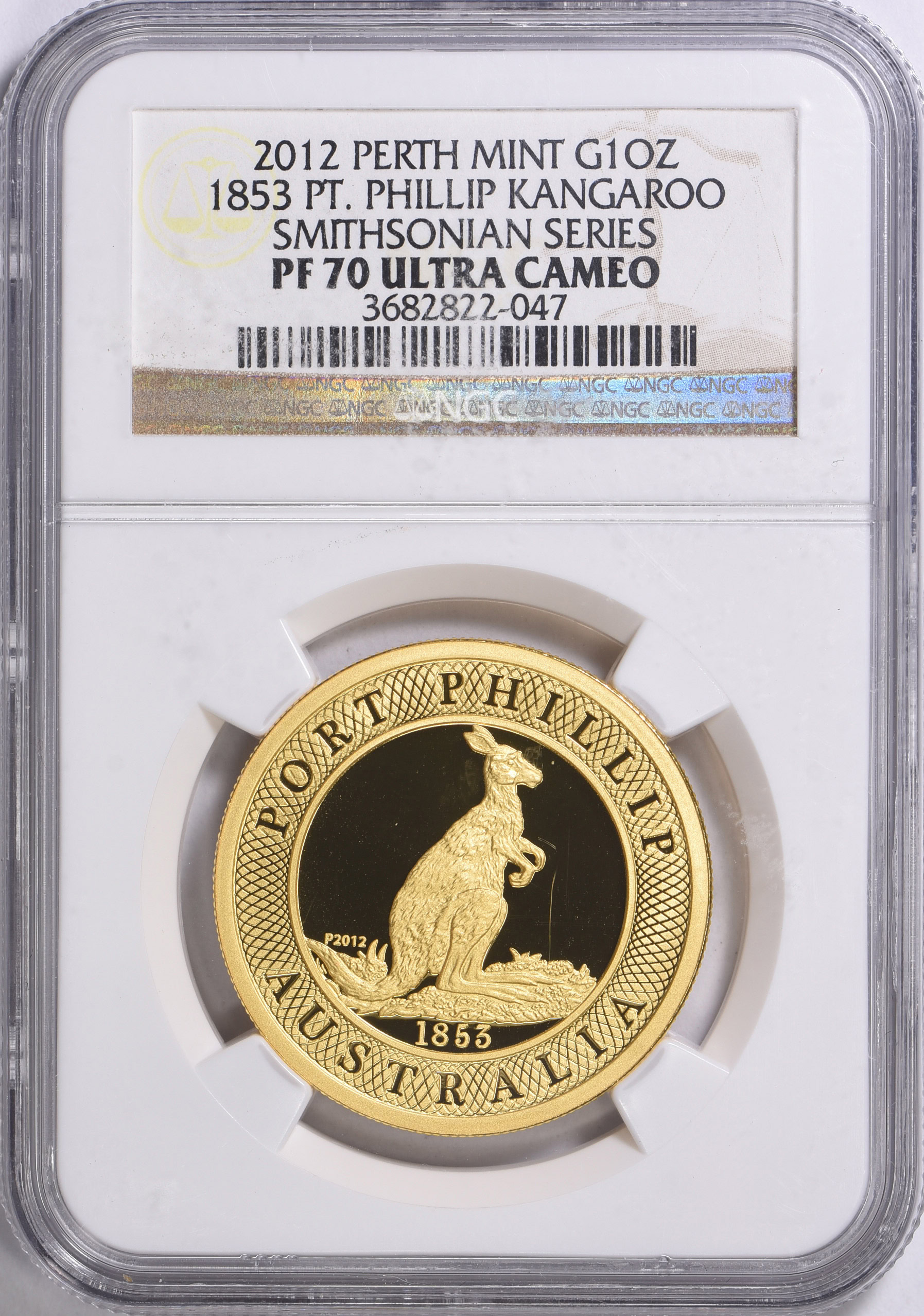 Australia 2012 Gold 1oz Perth Mint 1853 Port Philip Kangaroo Round ...