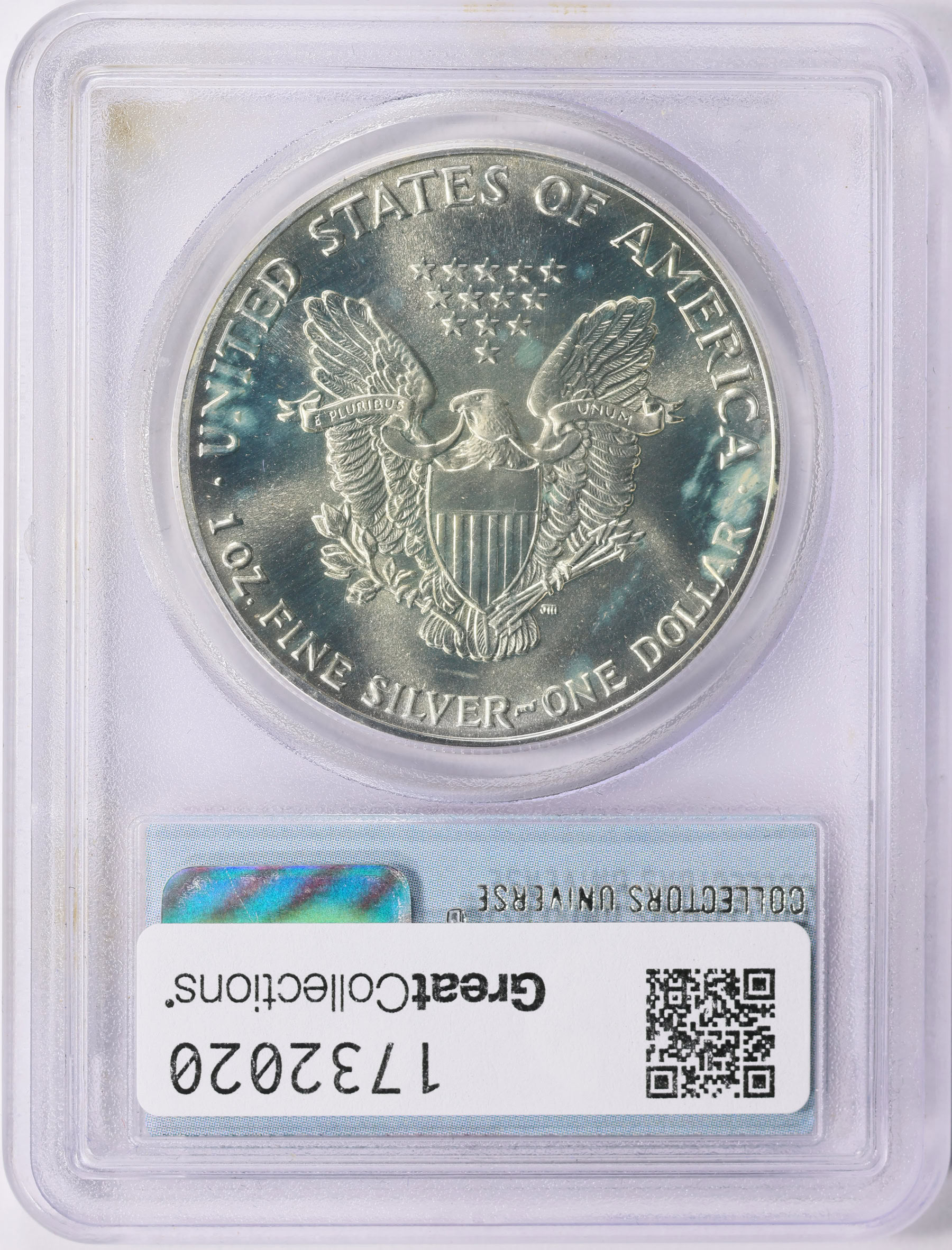 1989 $1 Silver Eagle WTC Ground Zero Recovery PCGS Gem Uncirculated ...