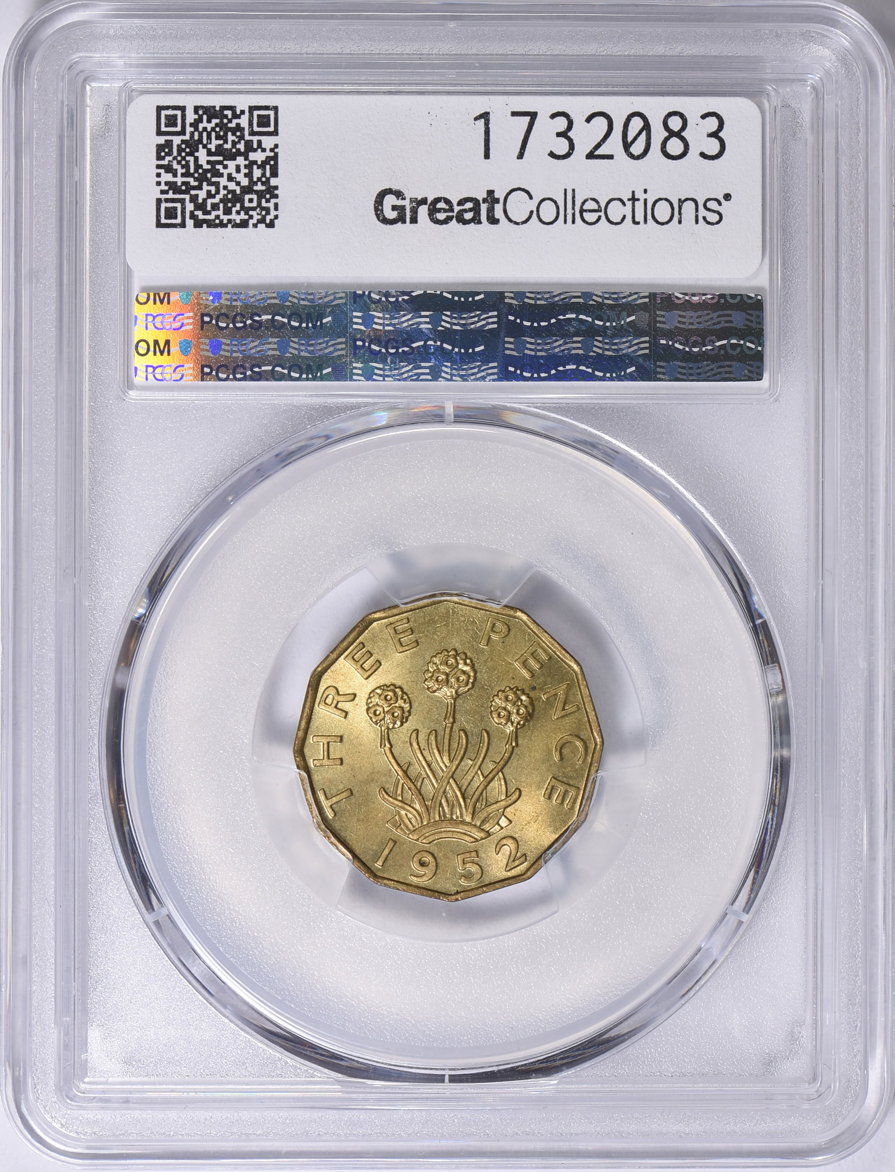 Great Britain 1952 3 Pence KM-873 PCGS MS-64 (Item 1732083 ...