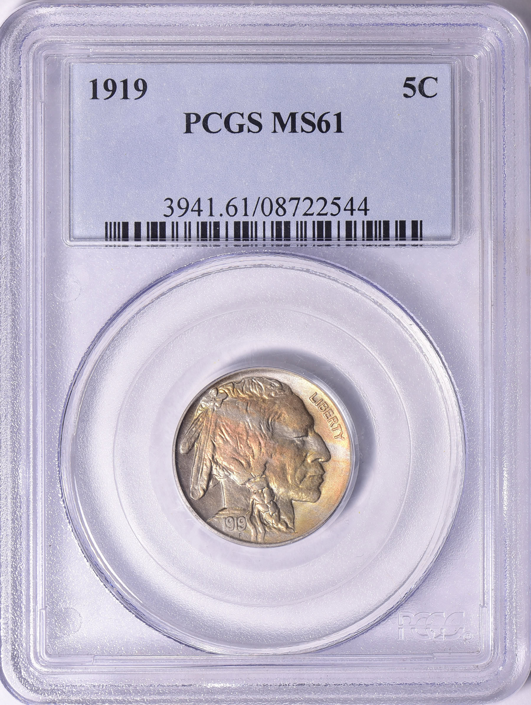 1919 Buffalo Nickel PCGS MS-61 (Toned) (Item 1732116 ...