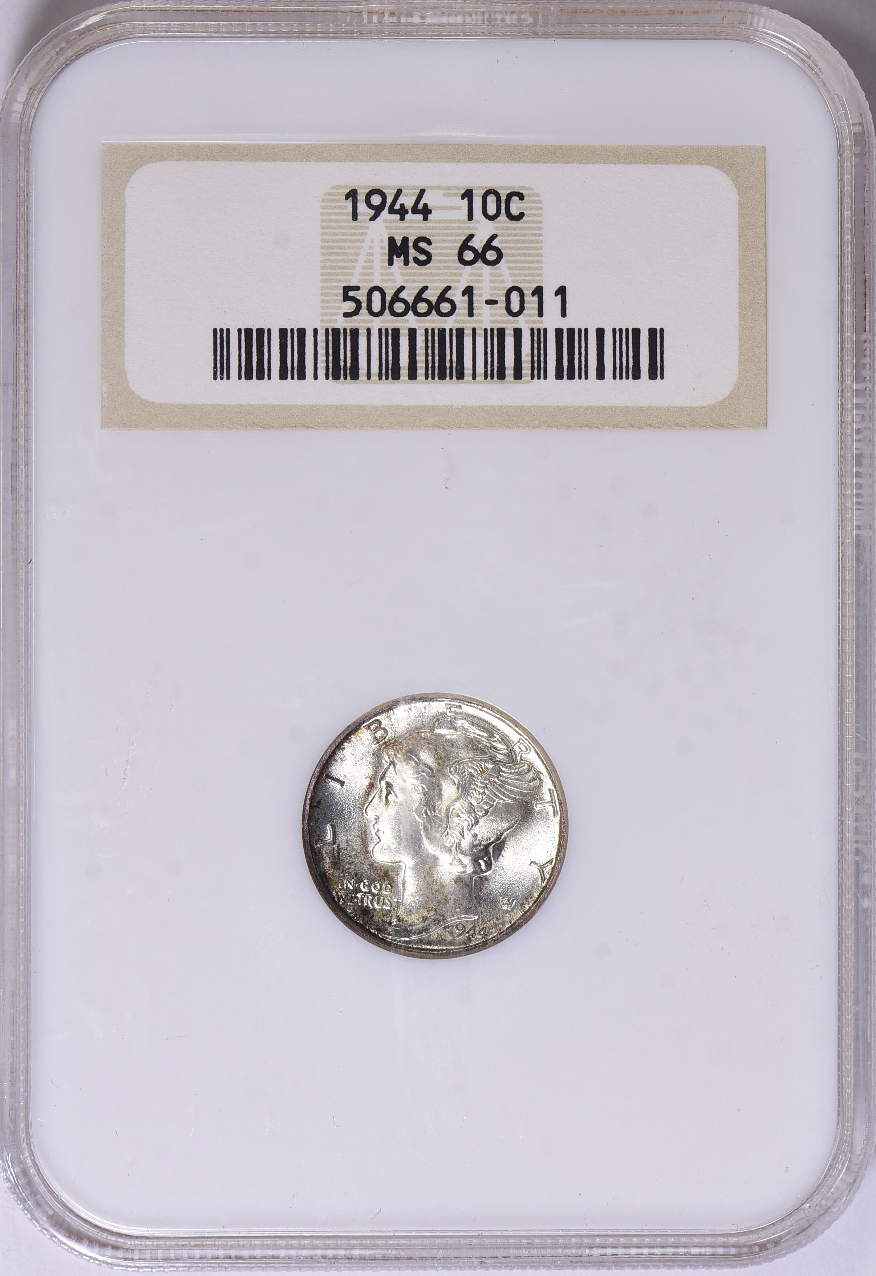 1944 Mercury Dime NGC MS-66 OH (Item 1732121) | GreatCollections Coin Auctions