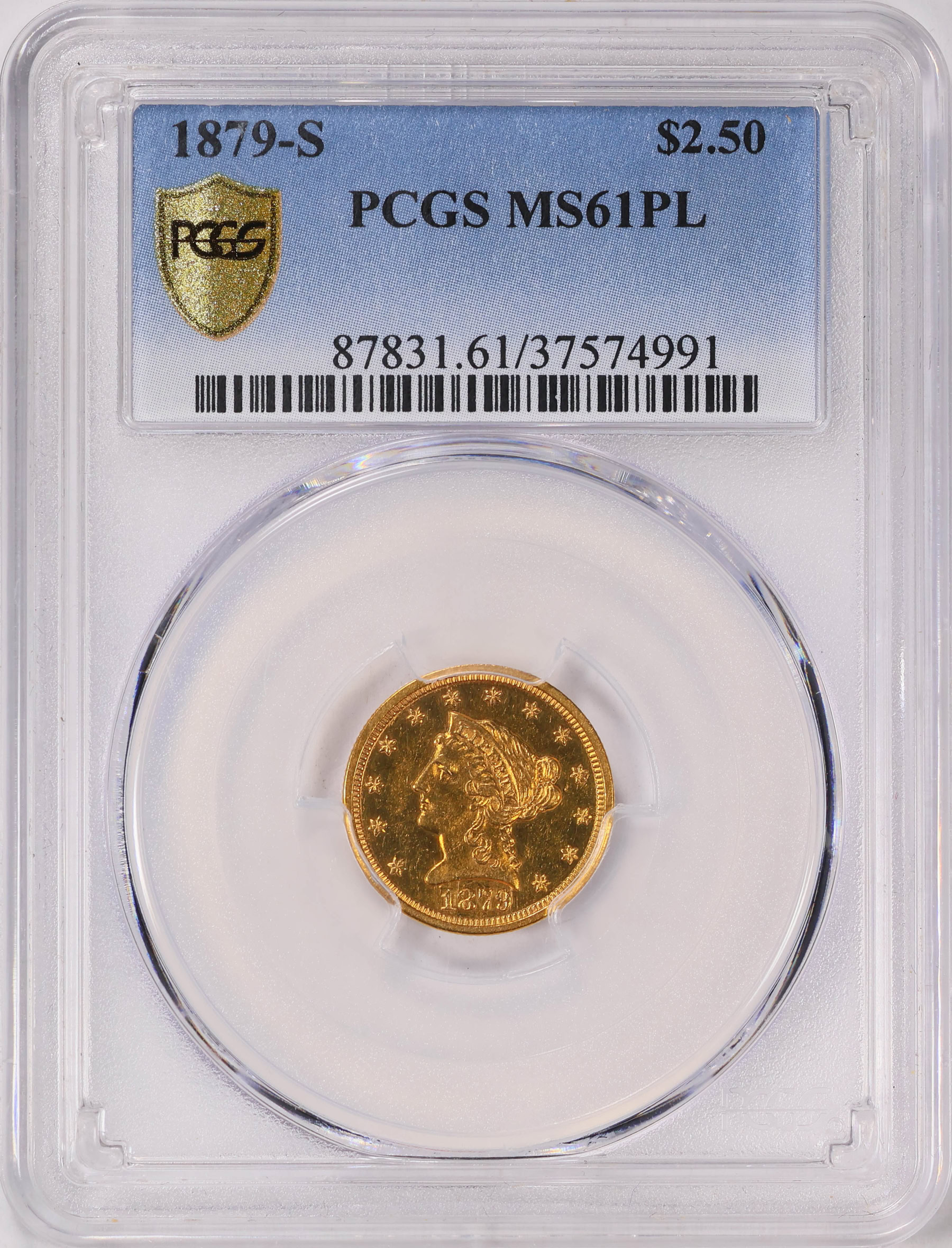 1879-S Liberty Gold Quarter Eagle PCGS MS-61 PL (Item 1732133) | GreatCollections Coin Auctions