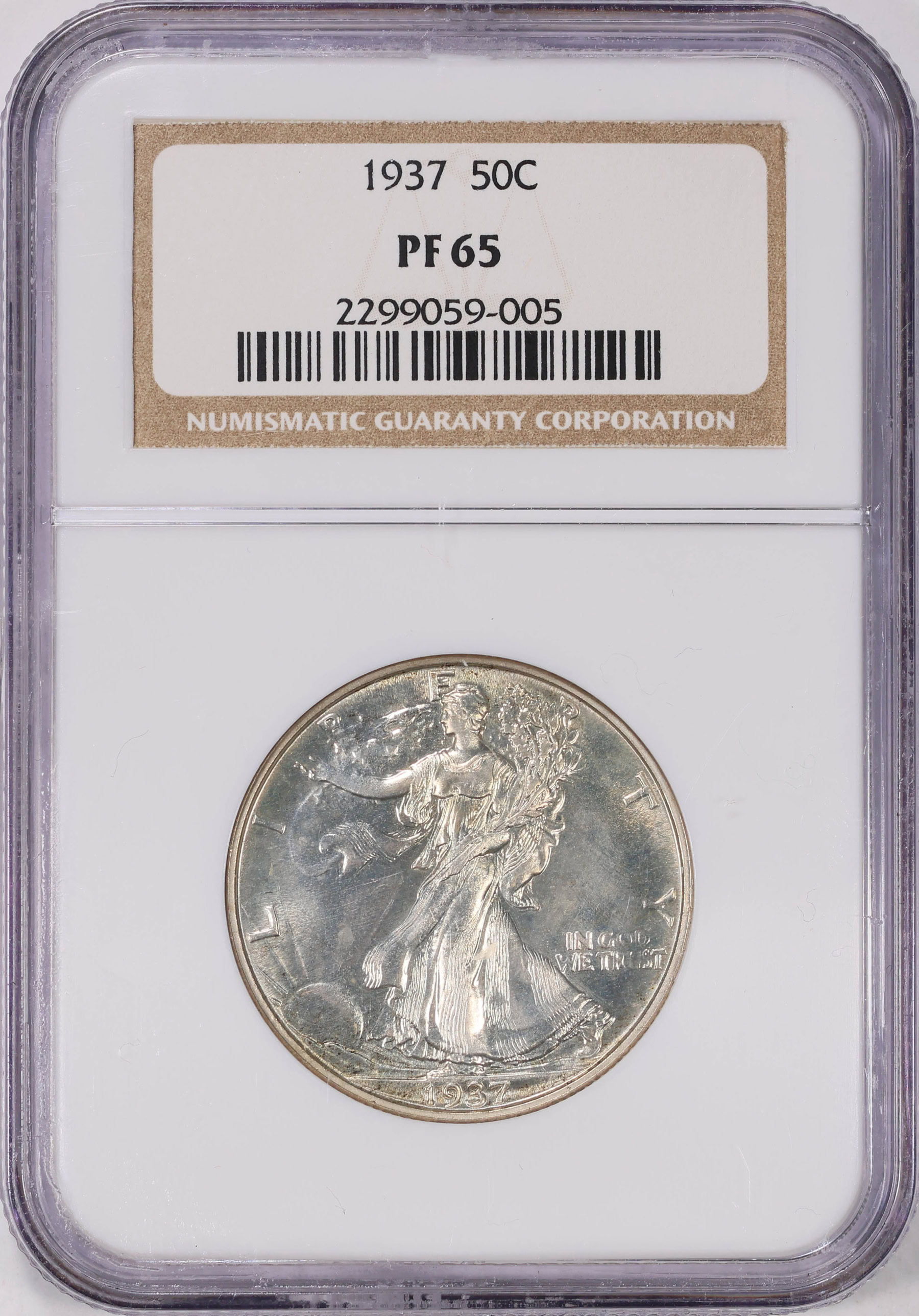 1937 Walking Liberty Half Dollar NGC Proof-65 (Item 1732227) | GreatCollections Coin Auctions
